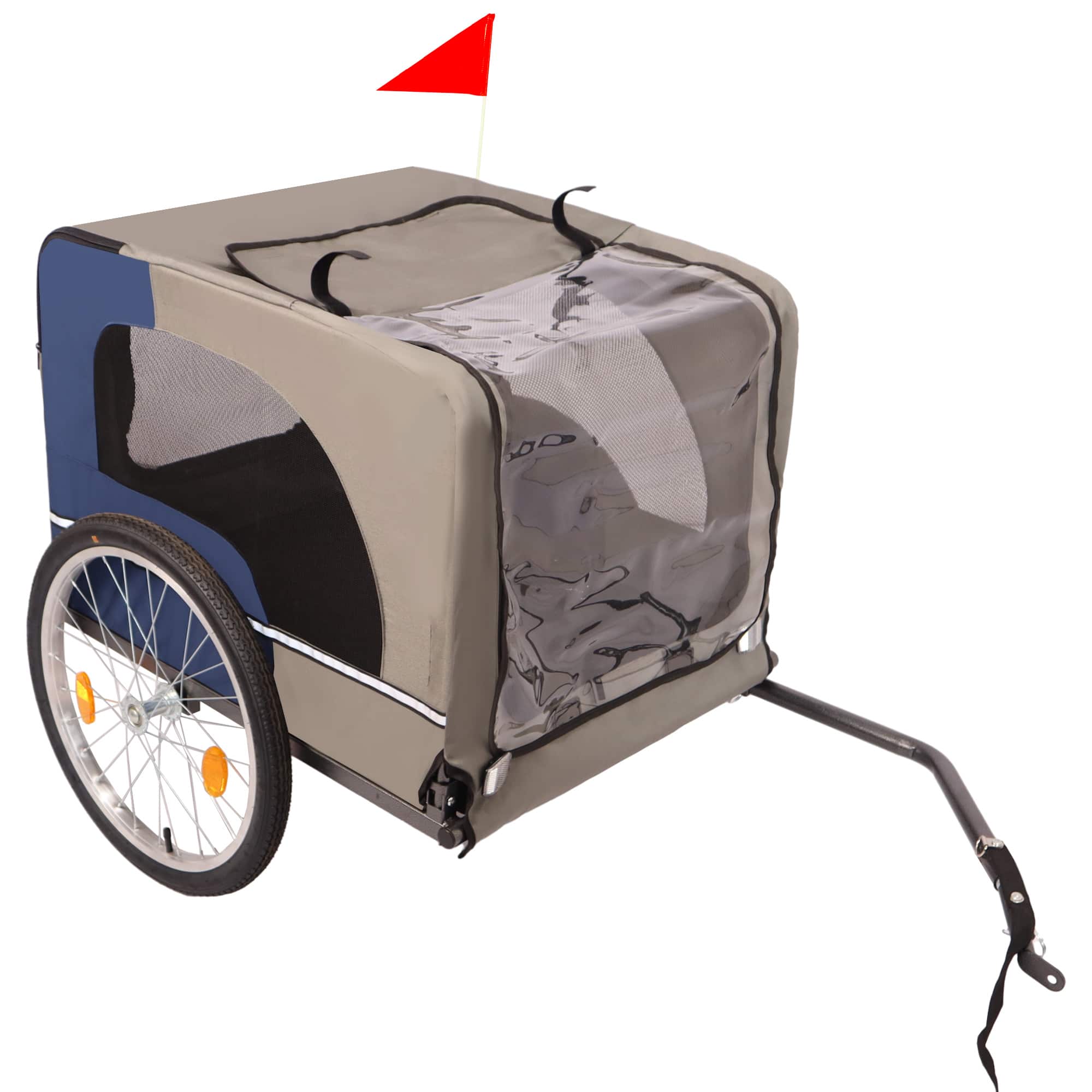 APRILSOUL - Dog Bike Trailer Folding Pet Trailer Car for Bicycle Folding Pet Carrier - buy bed ...