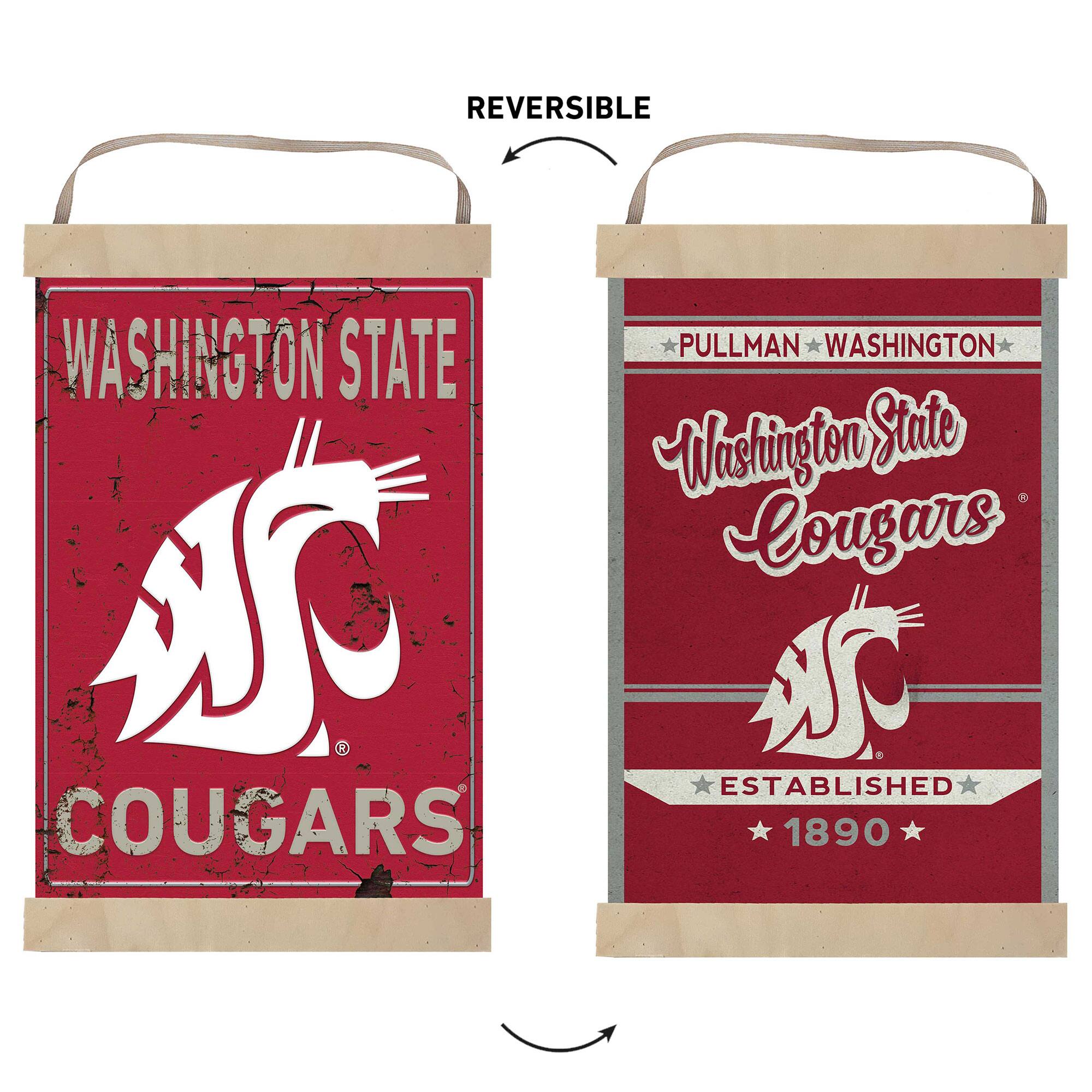 Jardine Washington State Cougars Faux Rust Banner Sign Red 4941611 ...