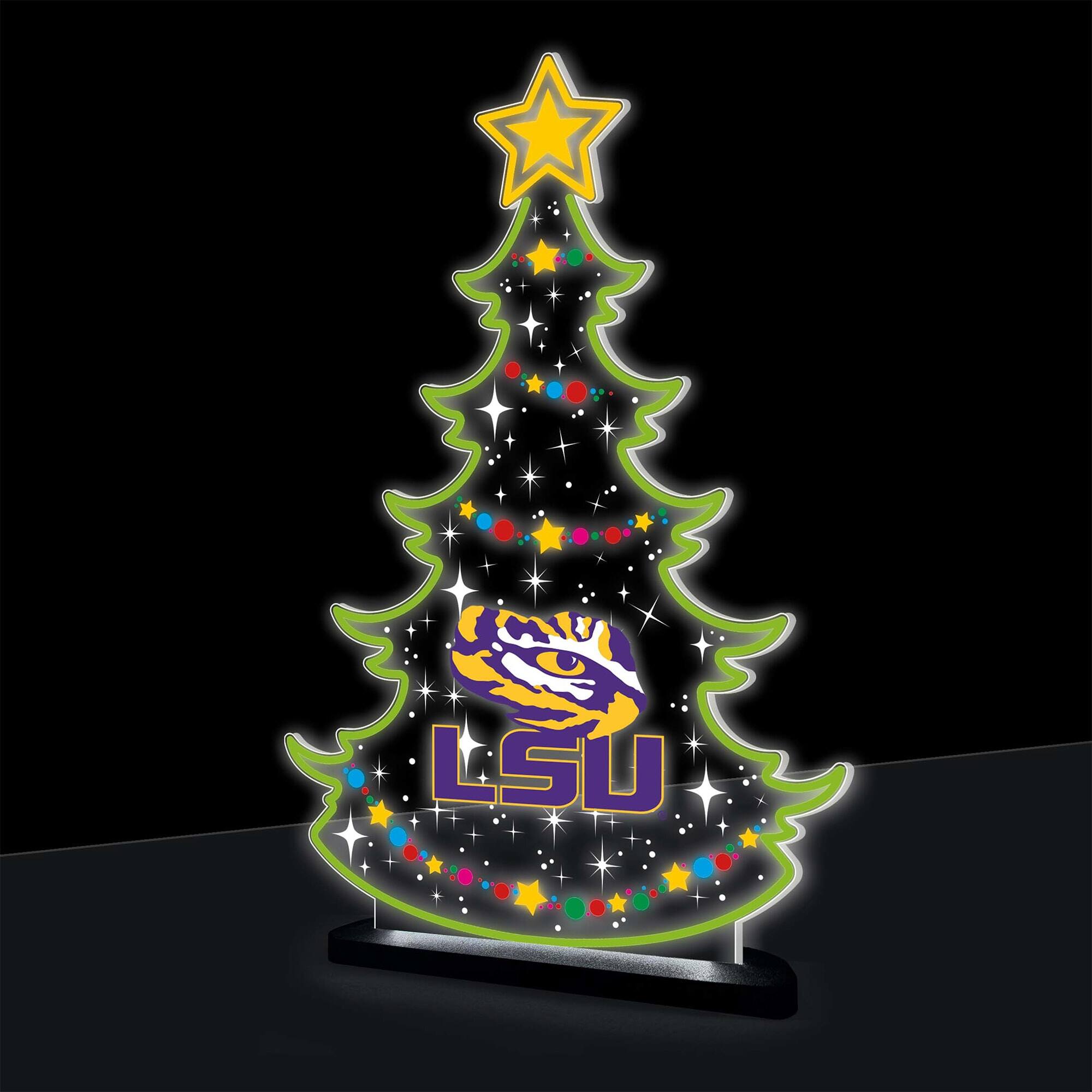 Evergreen Enterprises LSU Tigers 10" LED Tabletop Christmas Tree ...
