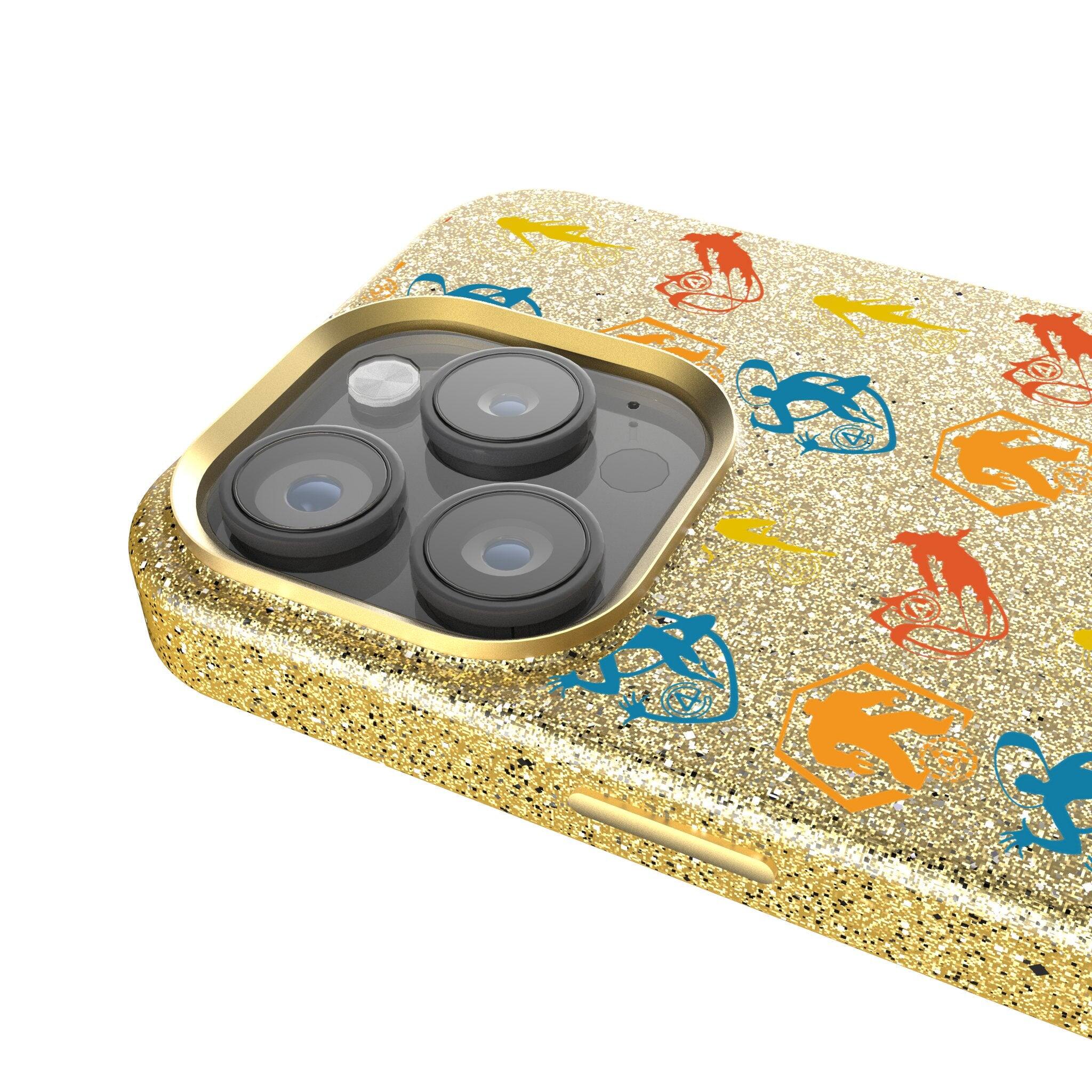 Keyscaper Marvel Pattern 2 Gold Bling Phone Case Apple iPhone 16 Pro ...