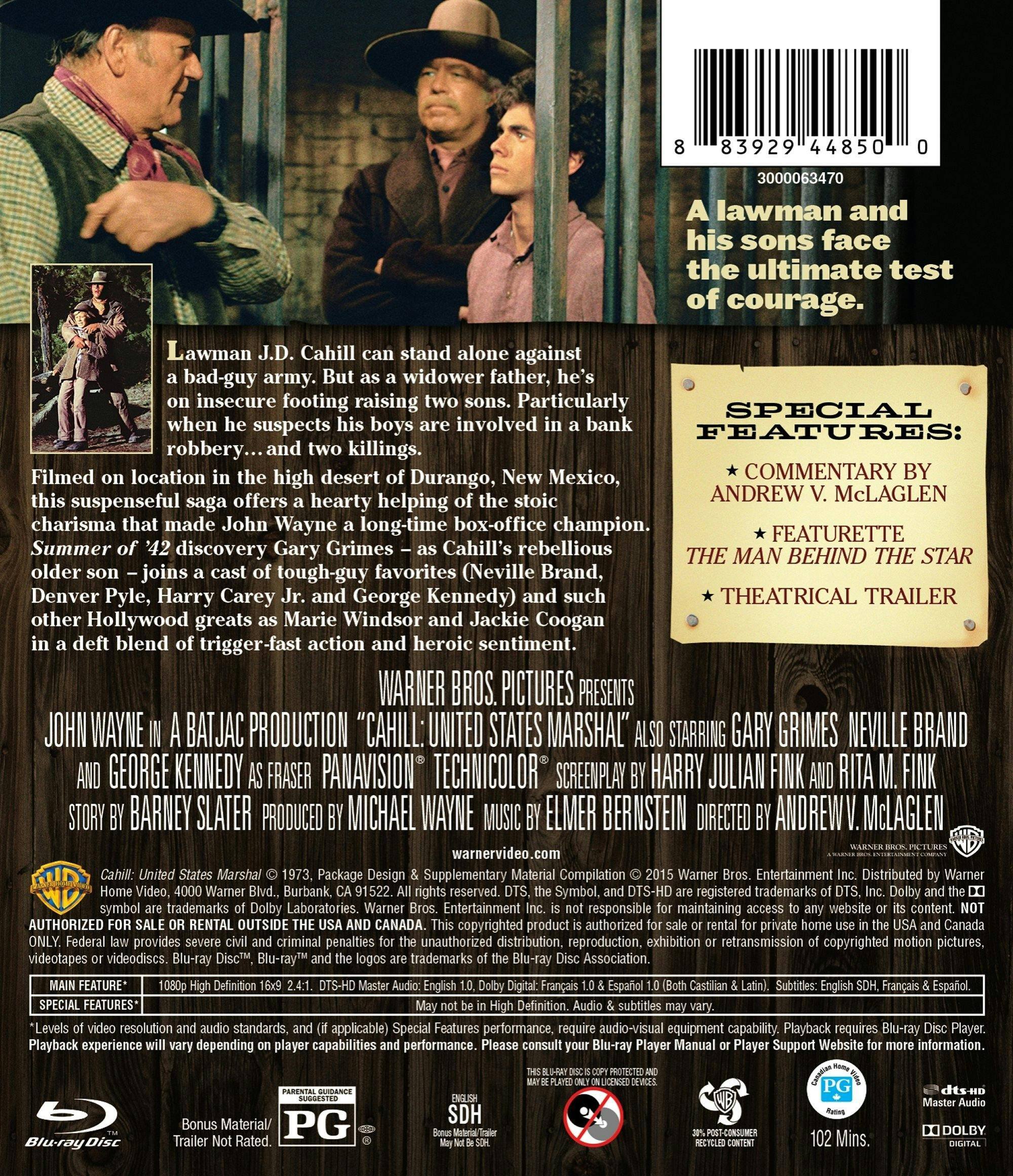Customer Reviews: Cahill: United States Marshal [Blu-ray] [1973] - Best Buy