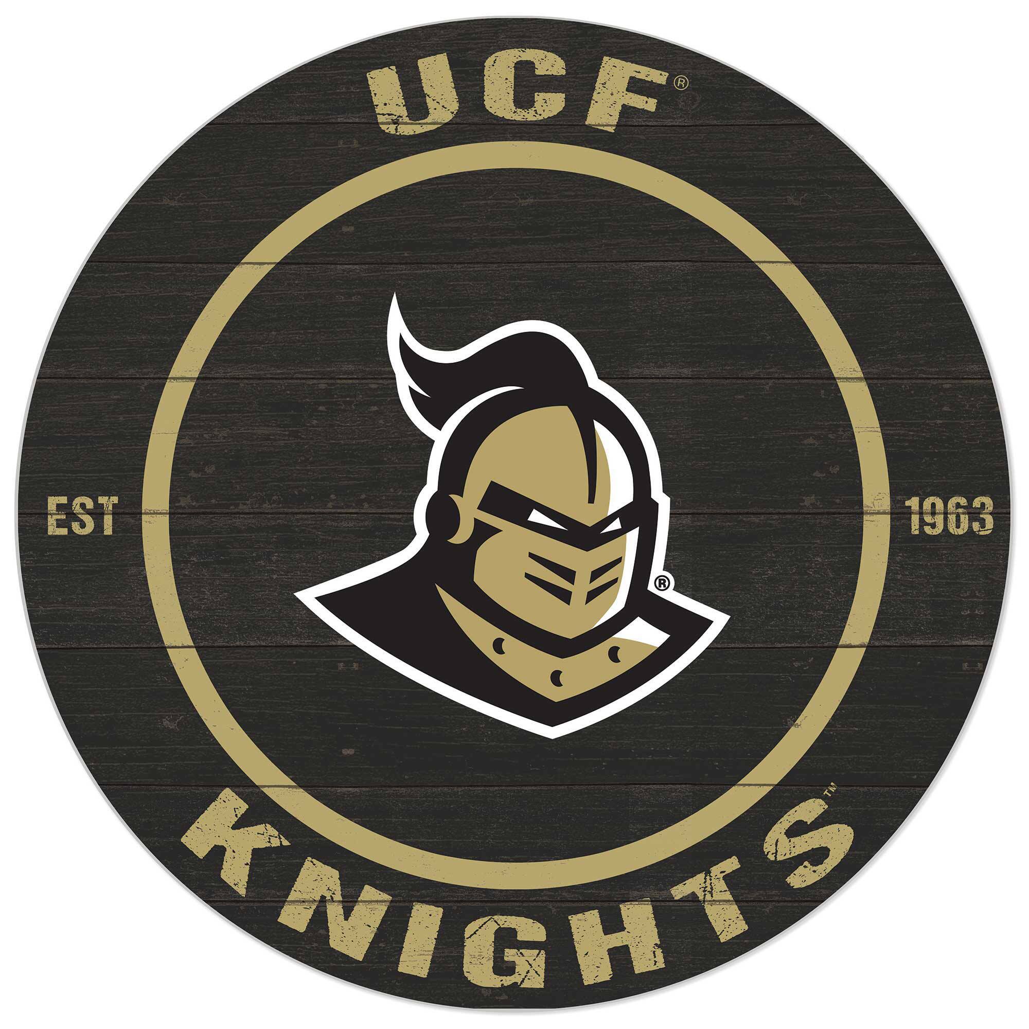 Jardine UCF Knights 20'' x 20'' Indoor/Outdoor Circle Sign Black ...