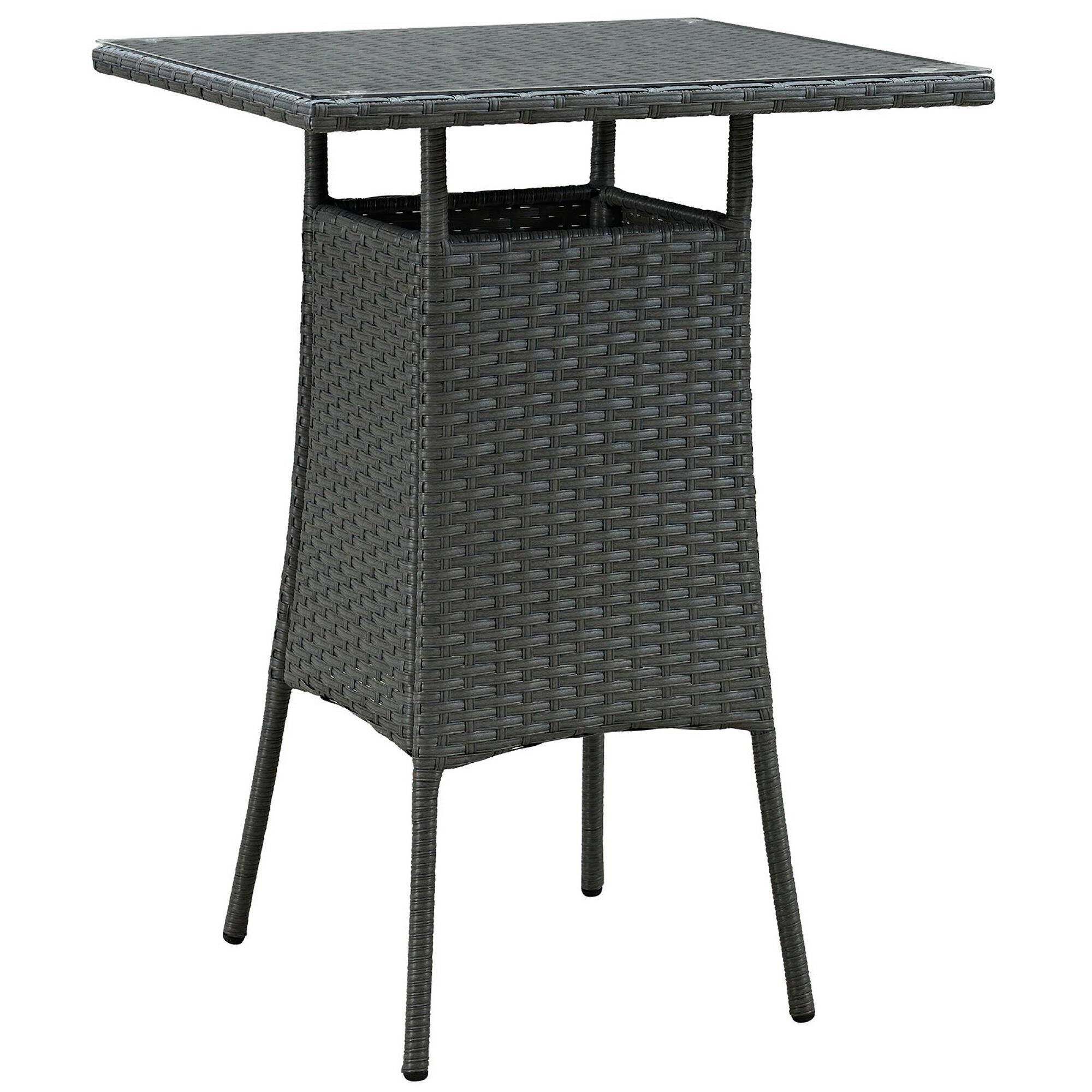Sojourn Small Outdoor Patio Bar Table by Modway Chocolate EEI-1958-CHC ...