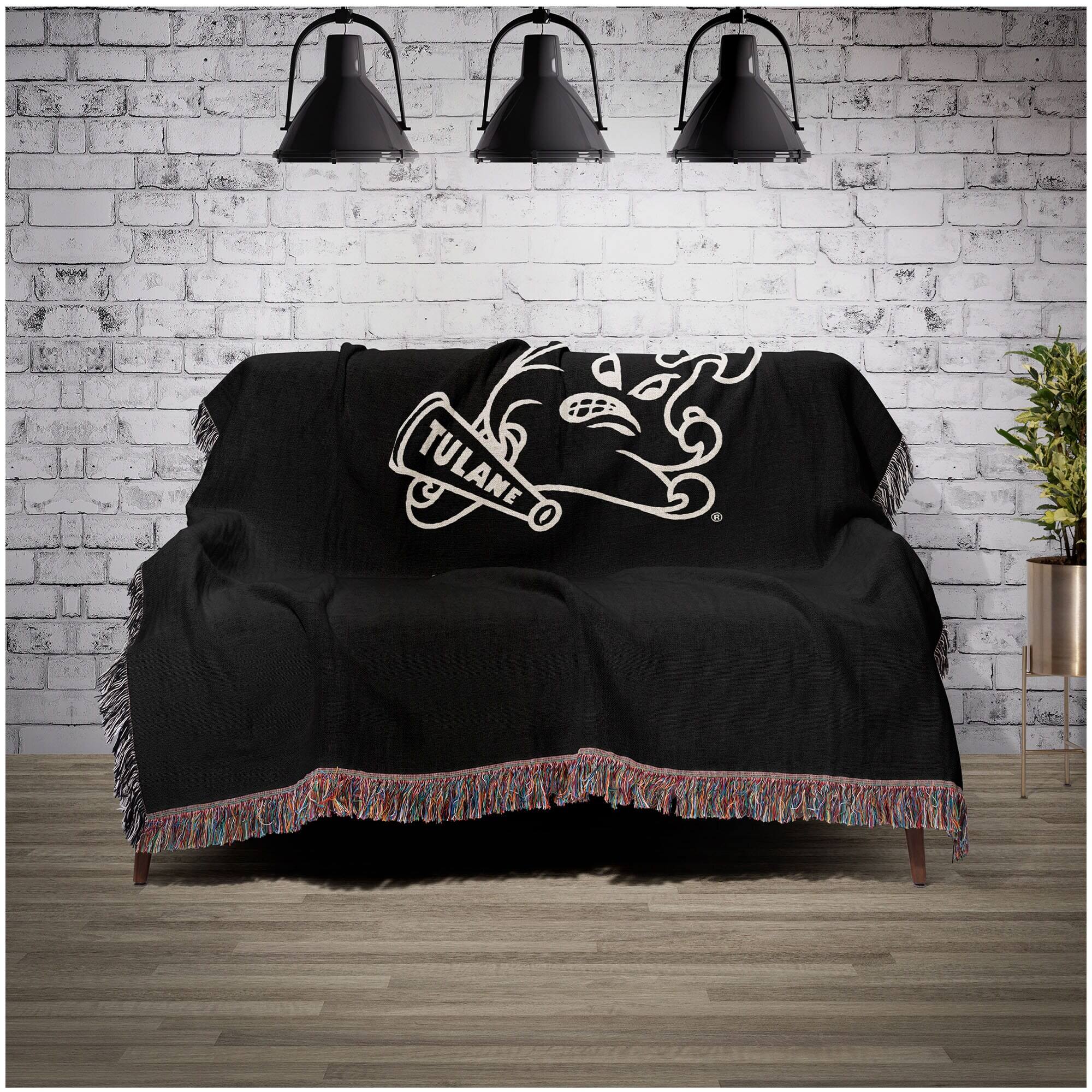 Chad & Jake Tulane Green Wave Woven Blanket Black 200797797 - Best Buy
