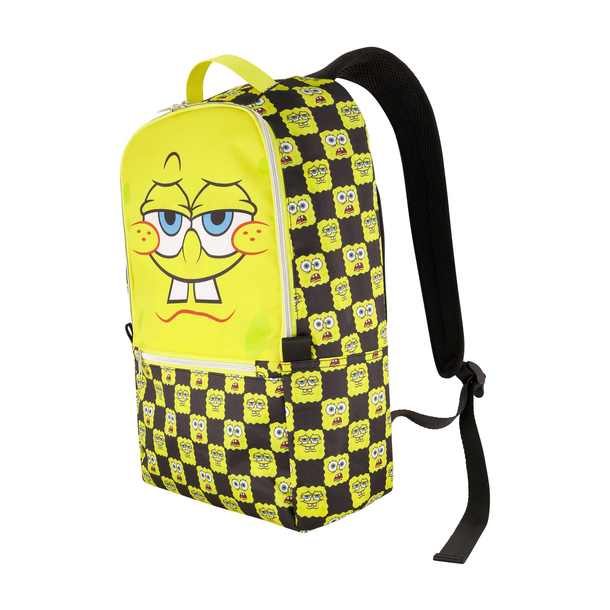 Nickelodeon Spongebob Checkered Big Face Backpack Multi SBMB0002-634 ...
