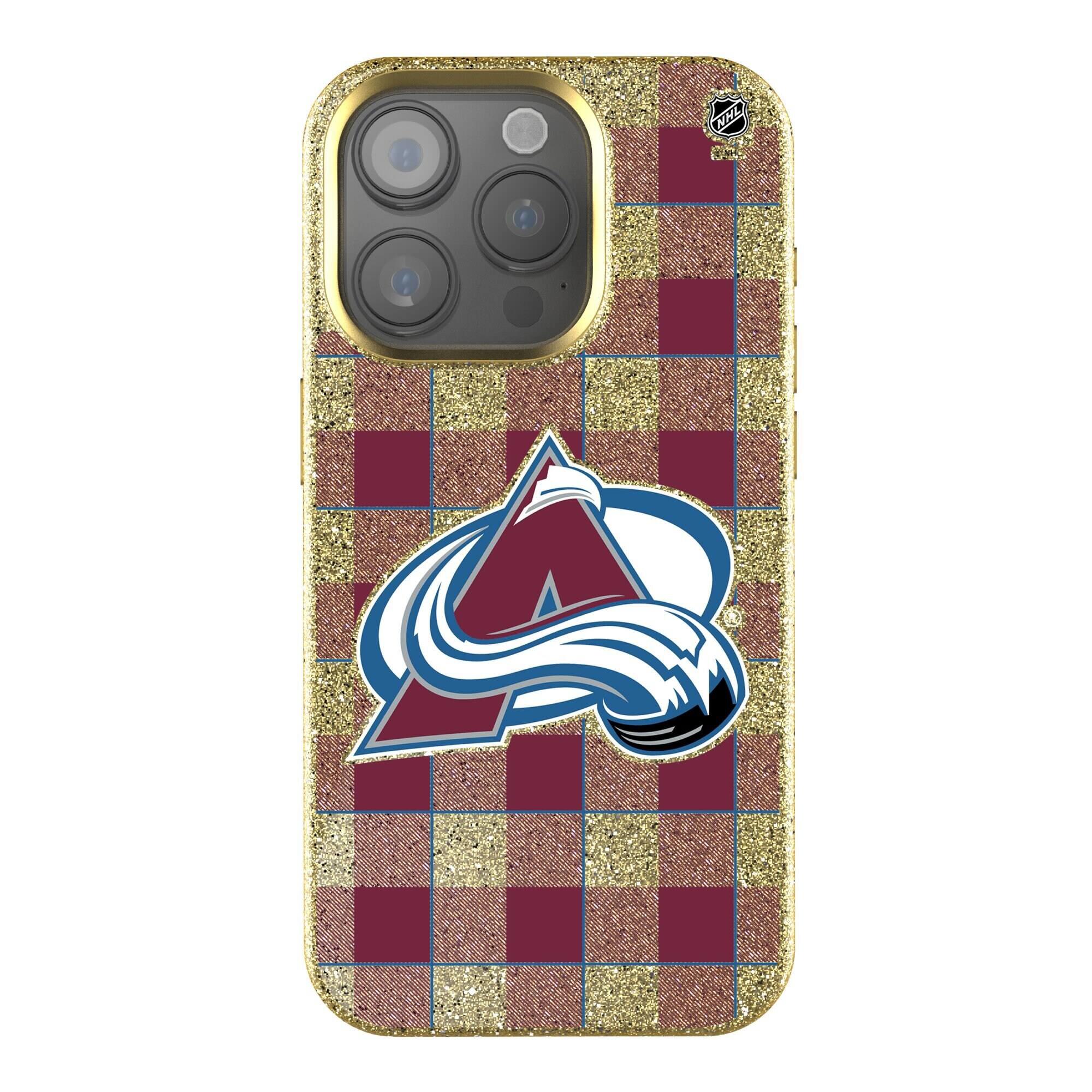 Keyscaper NHL Colorado Avalanche Plaid Bling iPhone Case 16 Plus ...