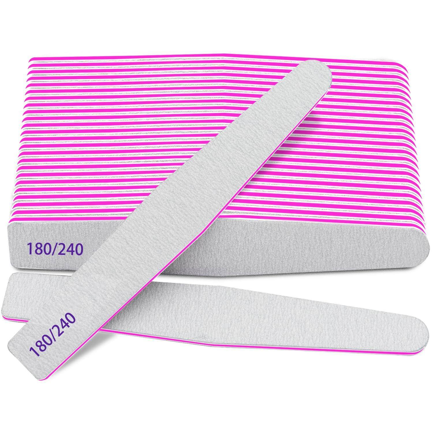 Stylel Star Professional Files Emery Board File Nails 100 180 240 Grit ...