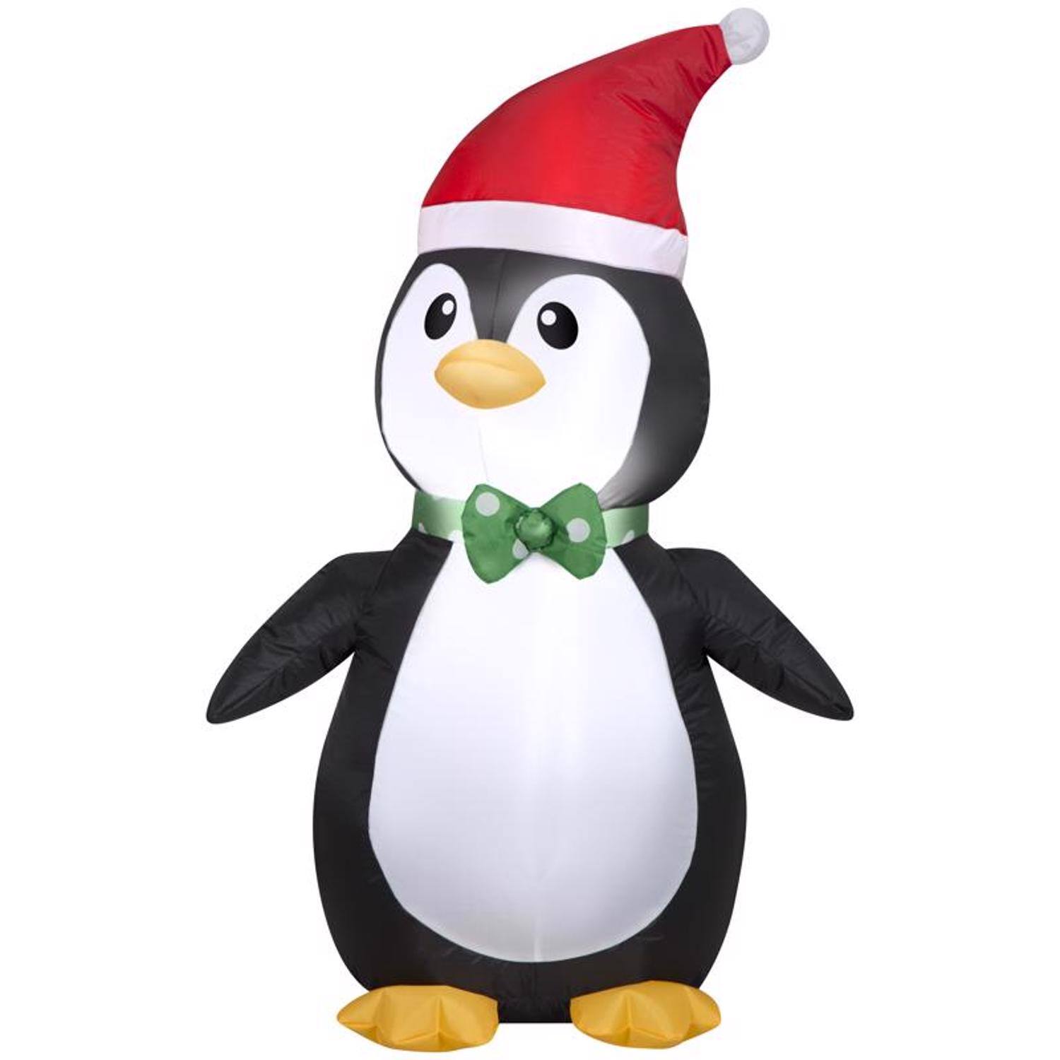 Gemmy Airblown Christmas Inflatable Penguin with Santa Hat 42 in ...