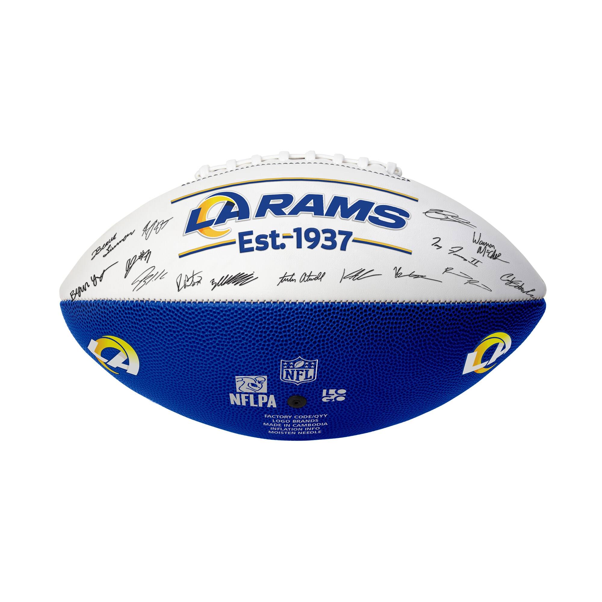 Logo Brands Los Angeles Rams 2025 Autograph Signature Football Royal ...