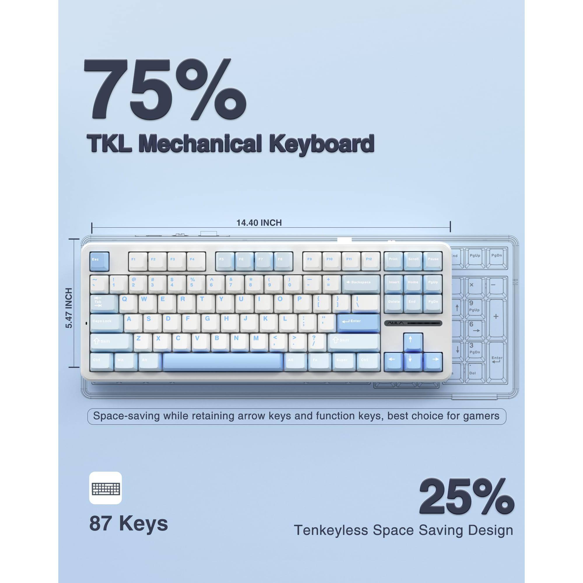 Stamp n Camp F87 Wireless Mechanical 75% Tkl Custom Hot Swappable ...