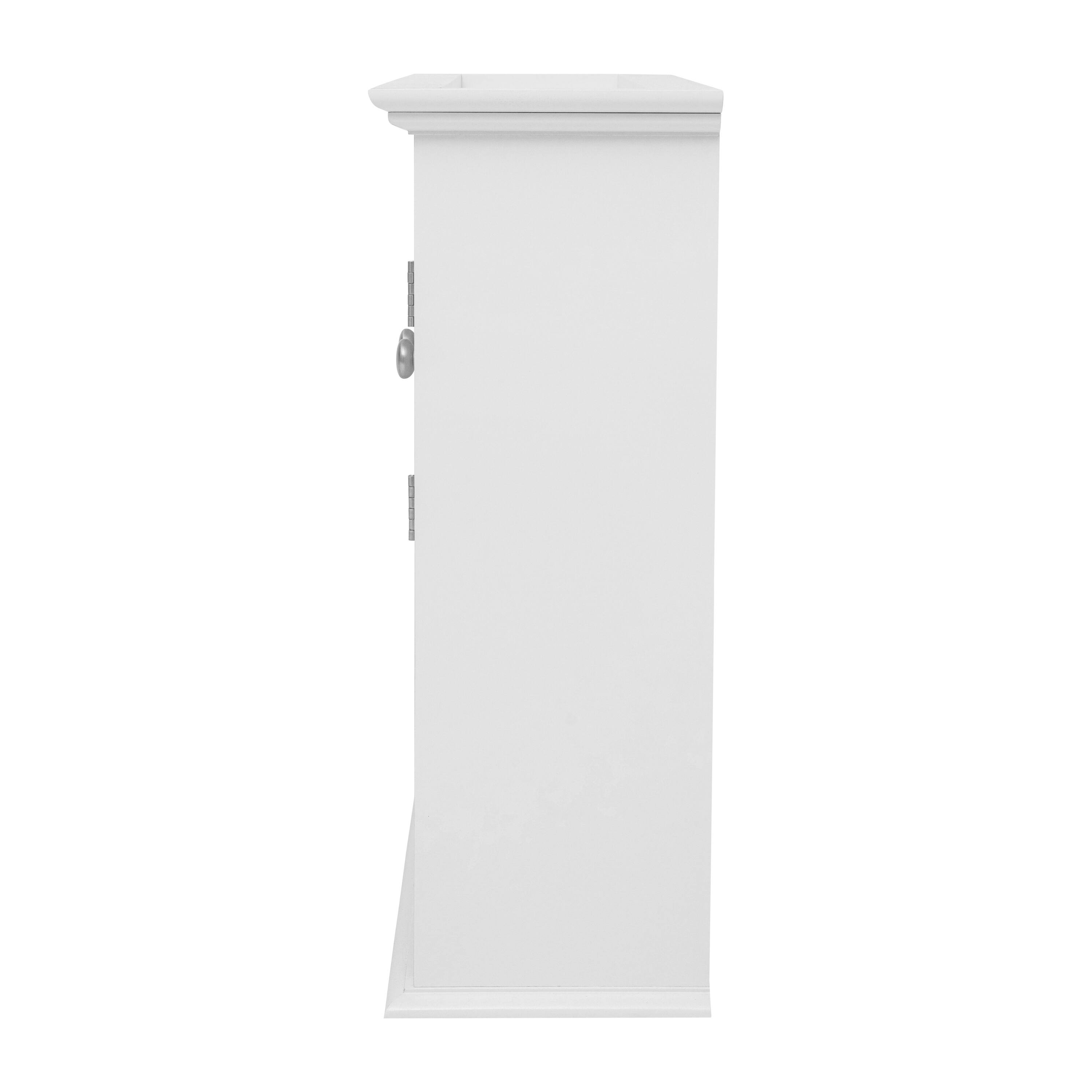 Emma + Oliver Farmhouse Wall Mount Medicine Cabinet with Adjustable ...