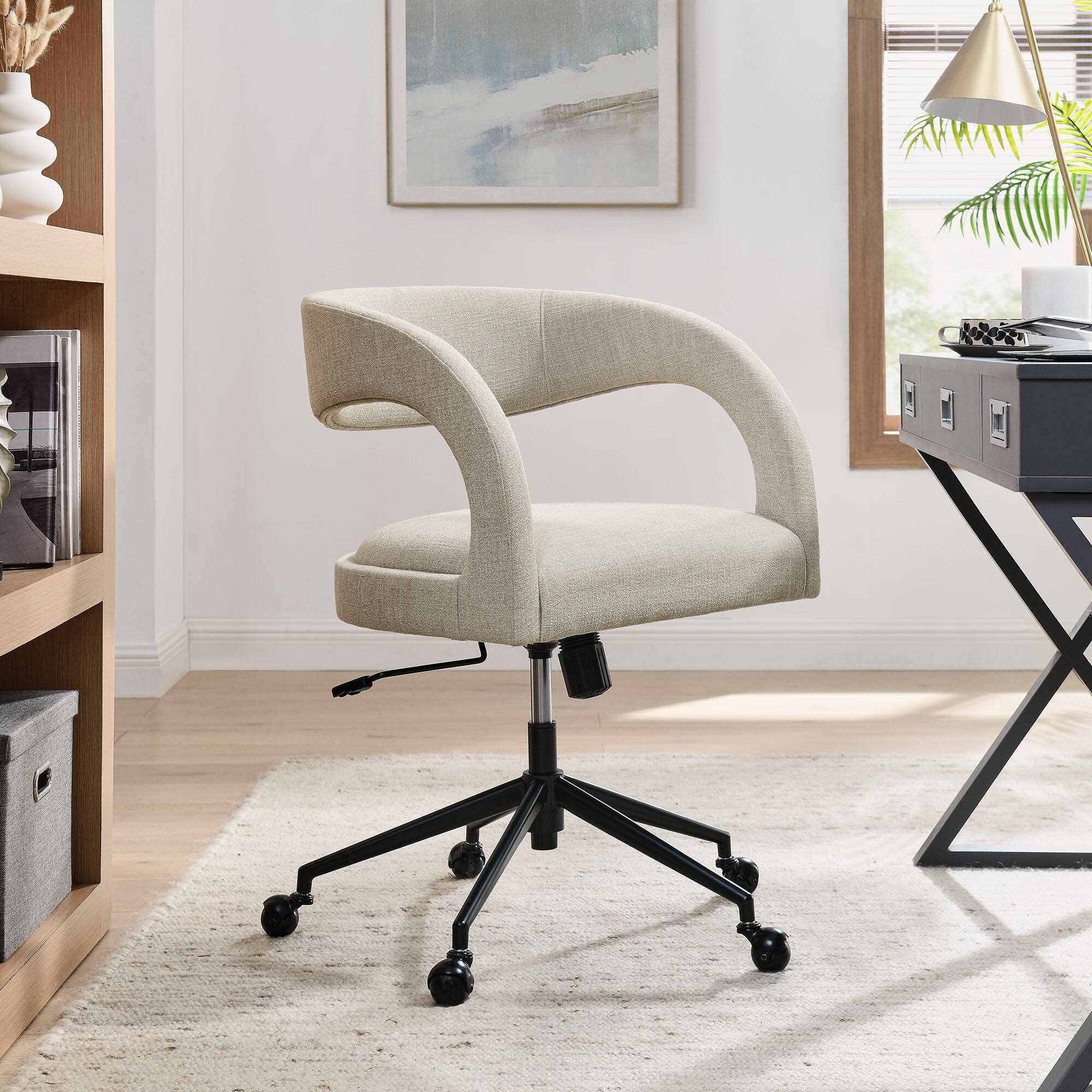 Pinnacle Upholstered Office Chair by Modway Linen EEI-7149 - Best Buy