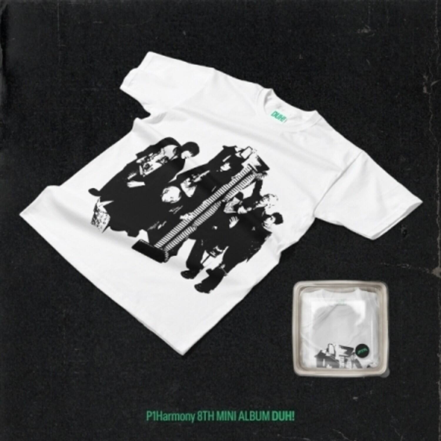 P1Harmony Duh! Plain White T Shirt Version incl. 44pg Photobook ...