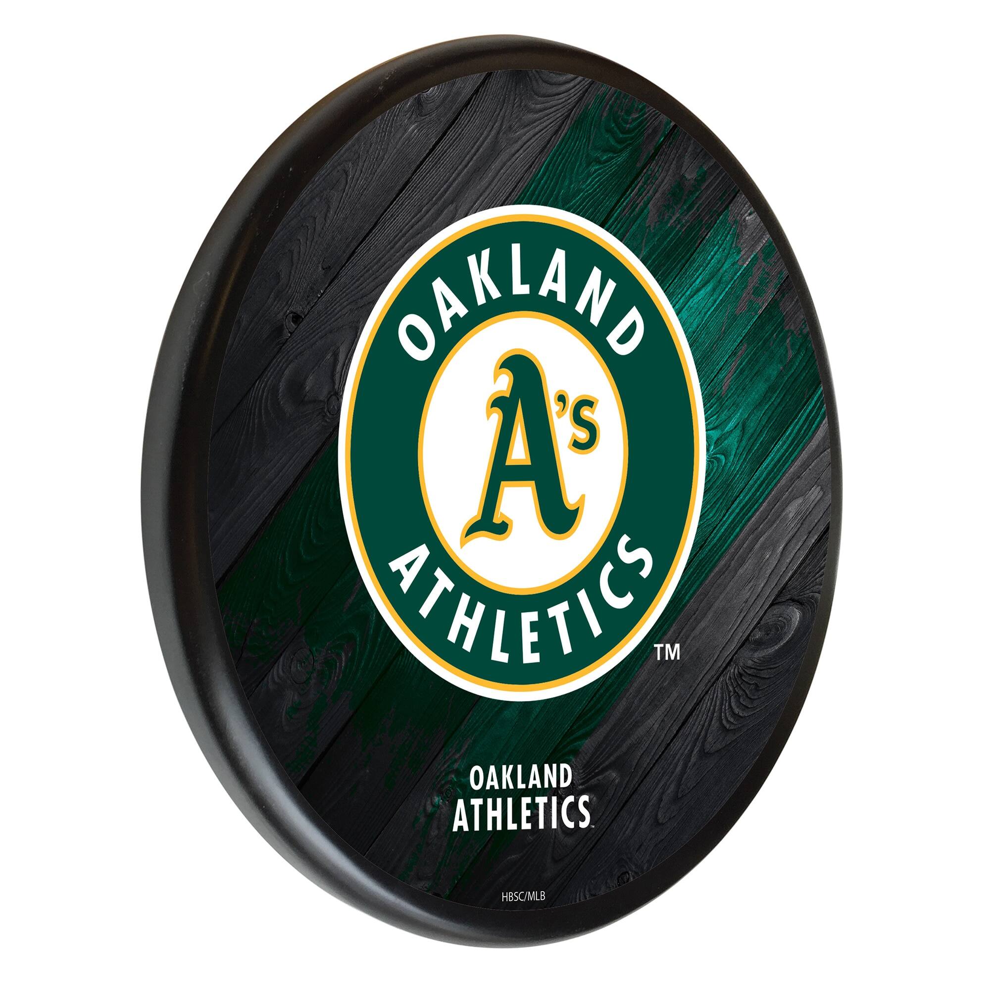 Holland Bar Stool Co. Oakland Athletics 13" Team Wood Sign Black ...