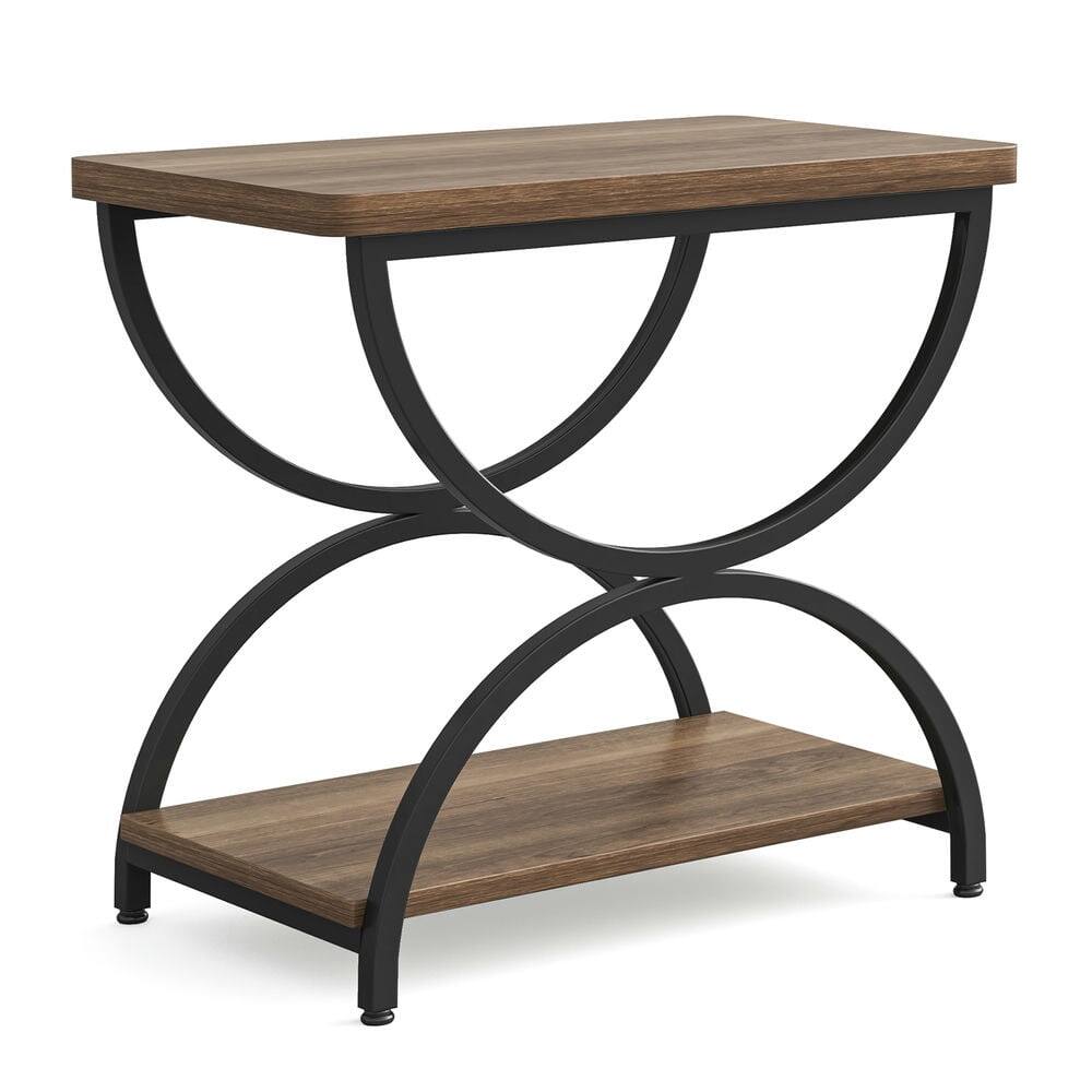 Kadyn Sofa Side End Table, 2 Tier Couch Table, Rectangular Table with ...