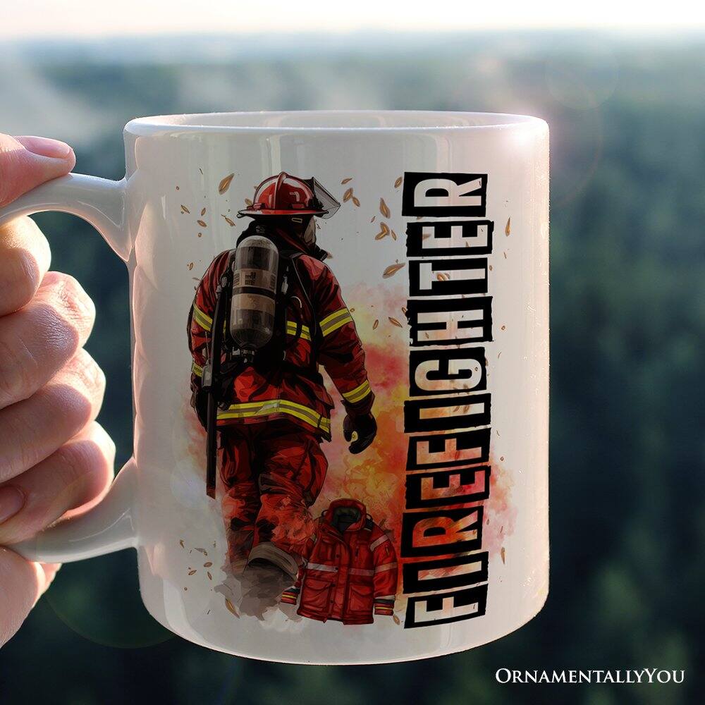 OrnamentallyYou Firefighter Mug, Appreciation Fire Department Gift ...