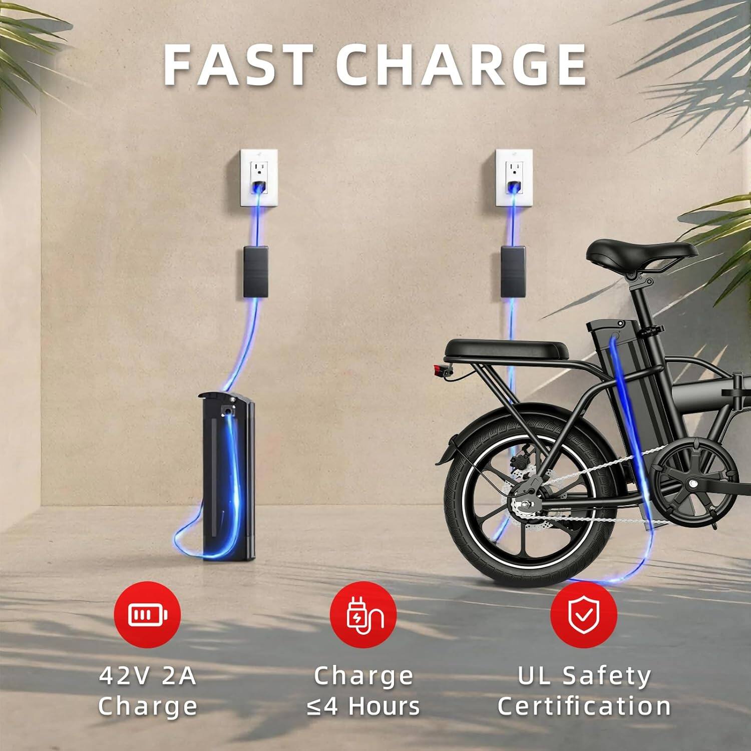 Windhorse 16" Folding Electric Bike for Adults, 350W Power Motor, 20MPH, 35 Mile Range ...