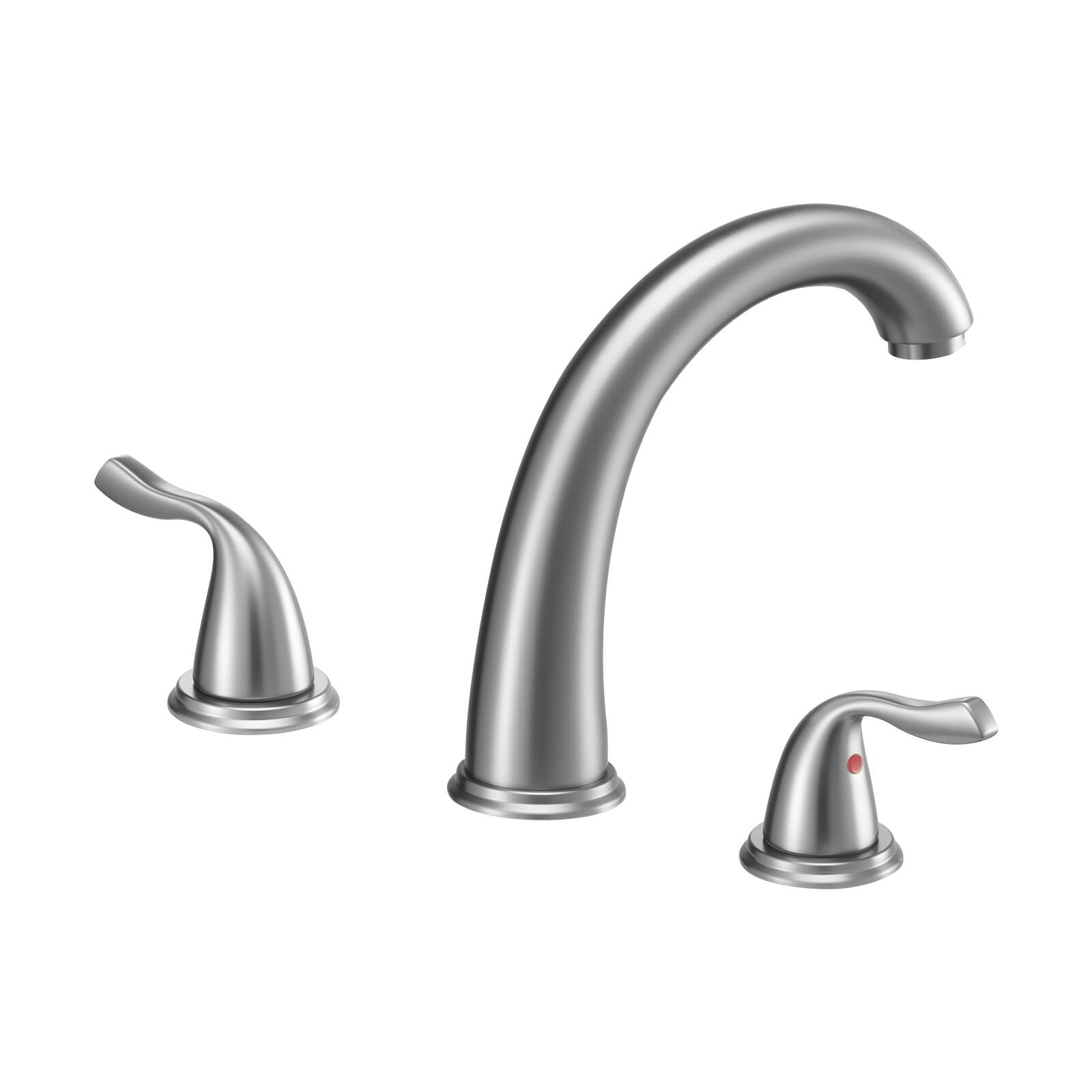 VEVOR Roman Tub Faucet, 3 Hole Waterfall Bathtub Faucet, Gooseneck Bath ...