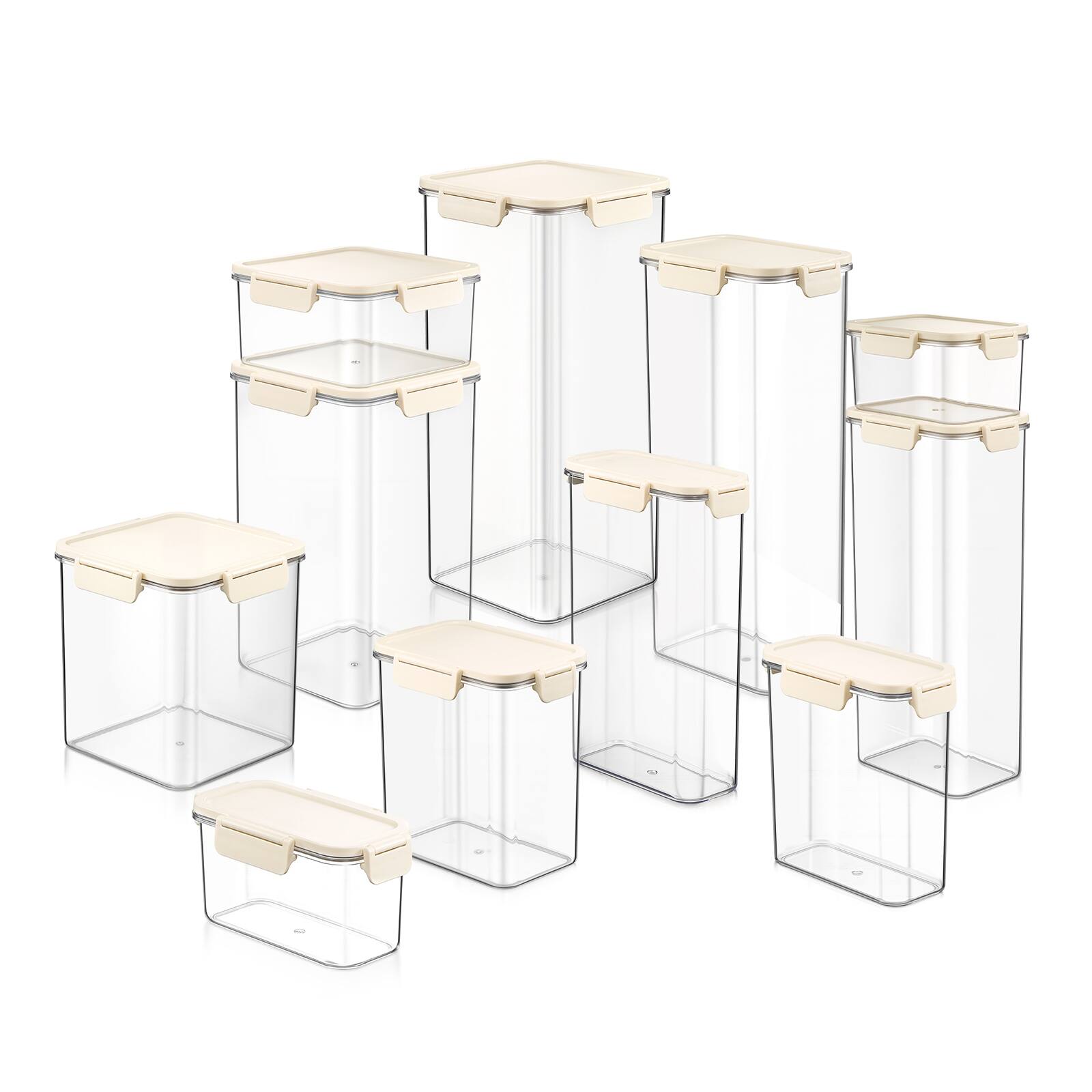 Sorbus 11 Pack Airtight Food Storage Container Set – Stackable Pantry ...