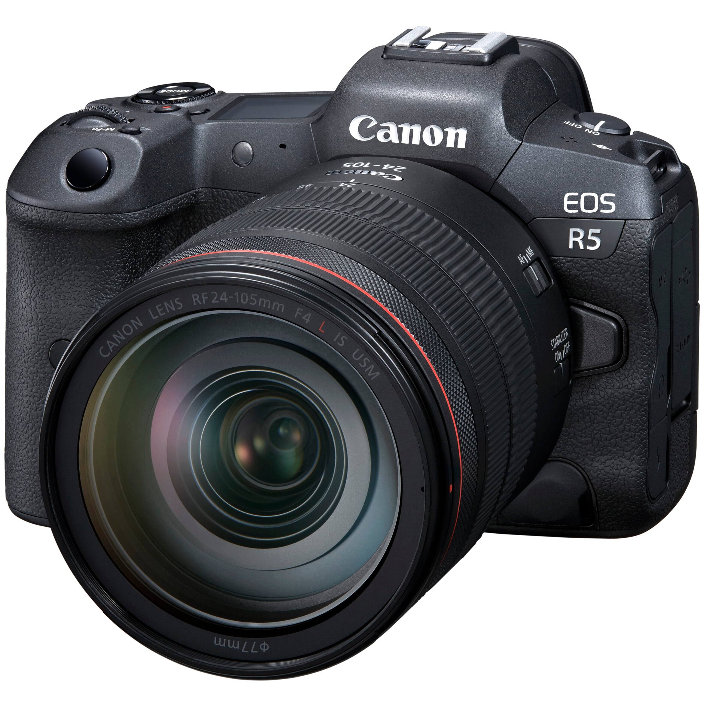 Canon EOS R5 Full Frame Mirrorless Camera w/ 8K + 24 105mm F4 L IS USM ...