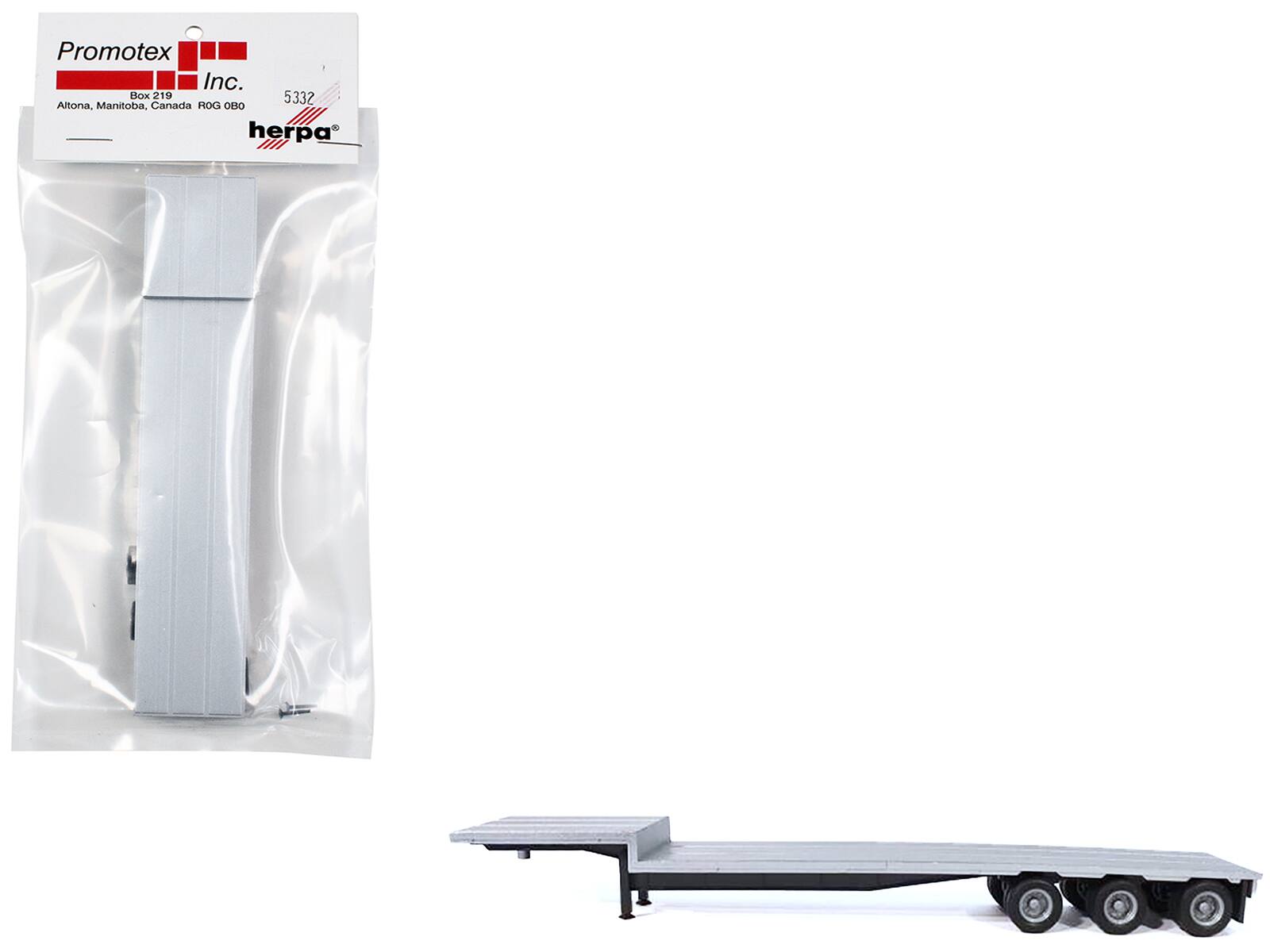 3 Axle Dropdeck Flatbed Trailer Top 1/87 (HO) Plastic Model by Promotex ...