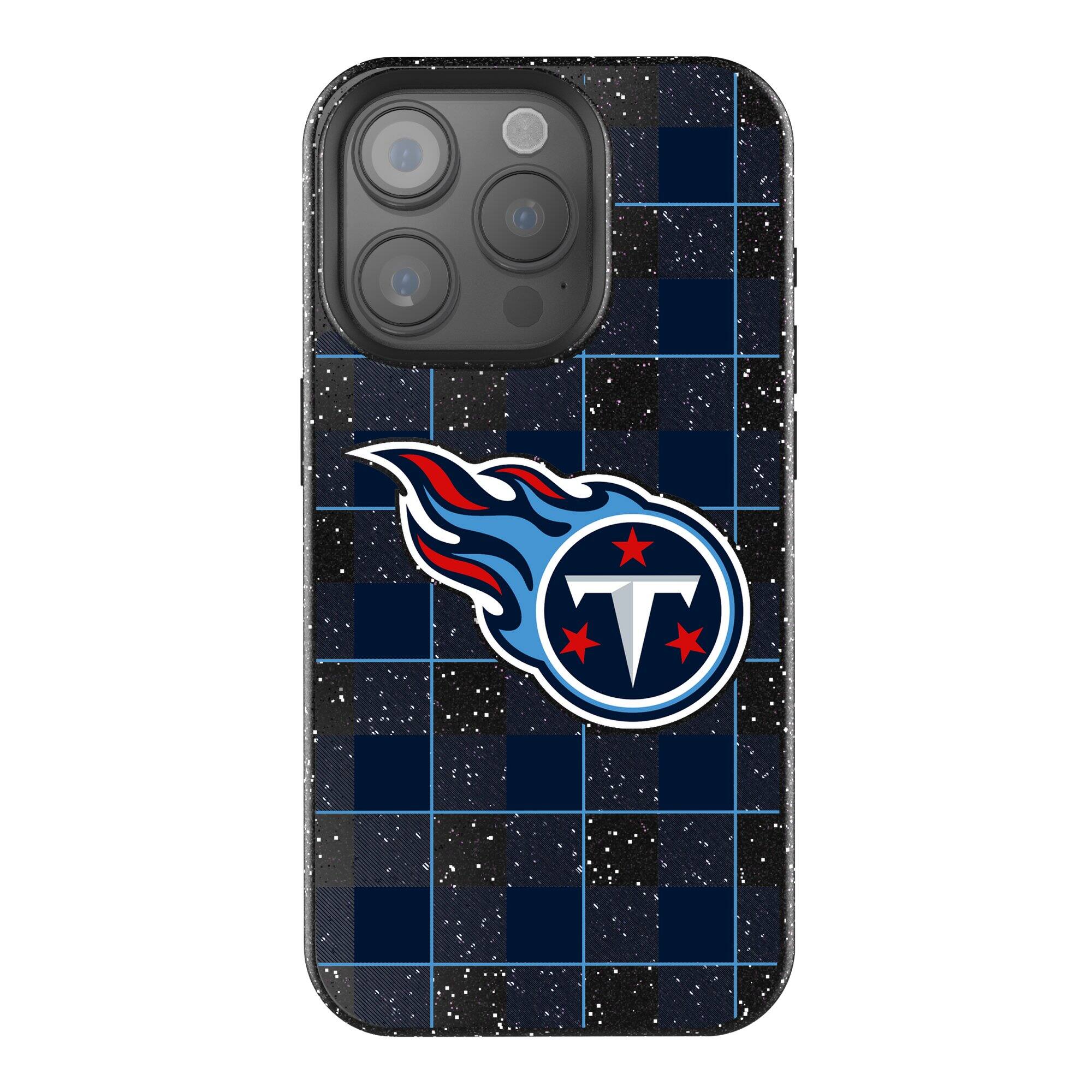 Keyscaper NFL Tennessee Titans Plaid Bling iPhone Case 15 Pro Max Black ...