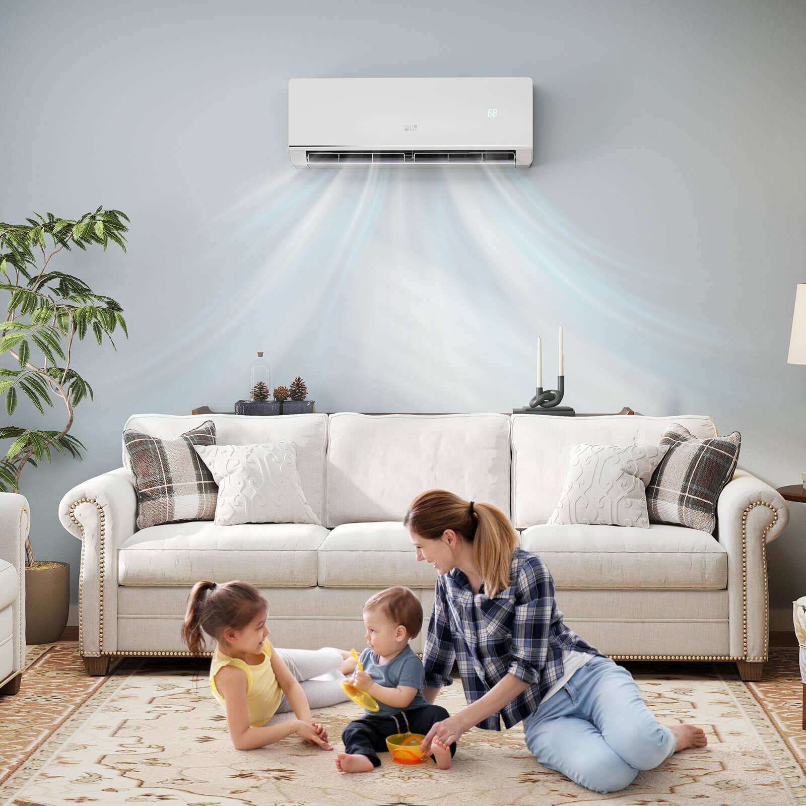 Costway 12000 BTU Mini Split Air Conditioner & Heater with 1 Ton Heat ...