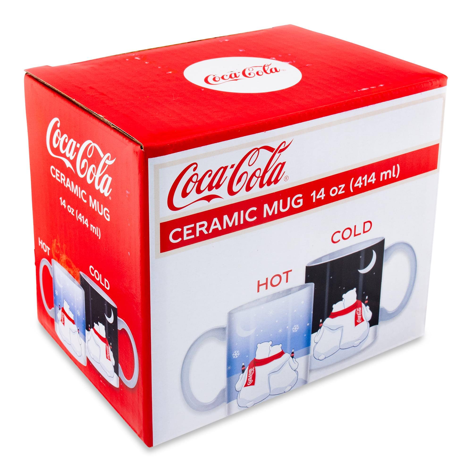 Silver Buffalo Coca Cola Holiday Polar Bears Heat Reveal Ceramic Mug ...