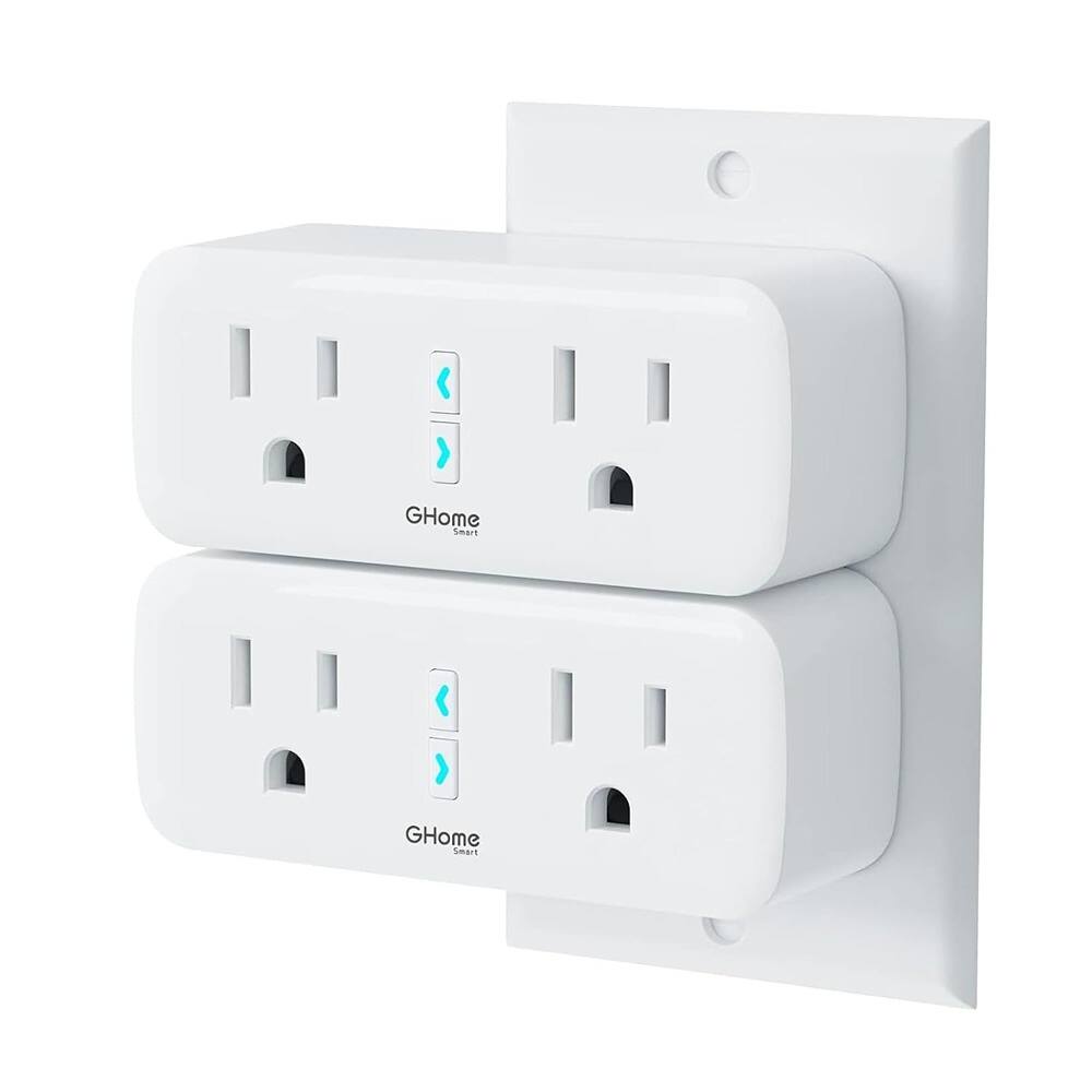 Smart MOSZAR LLC - Plug 2-Pack – 15A Wi-Fi Outlet, Dual Sockets, Works ...