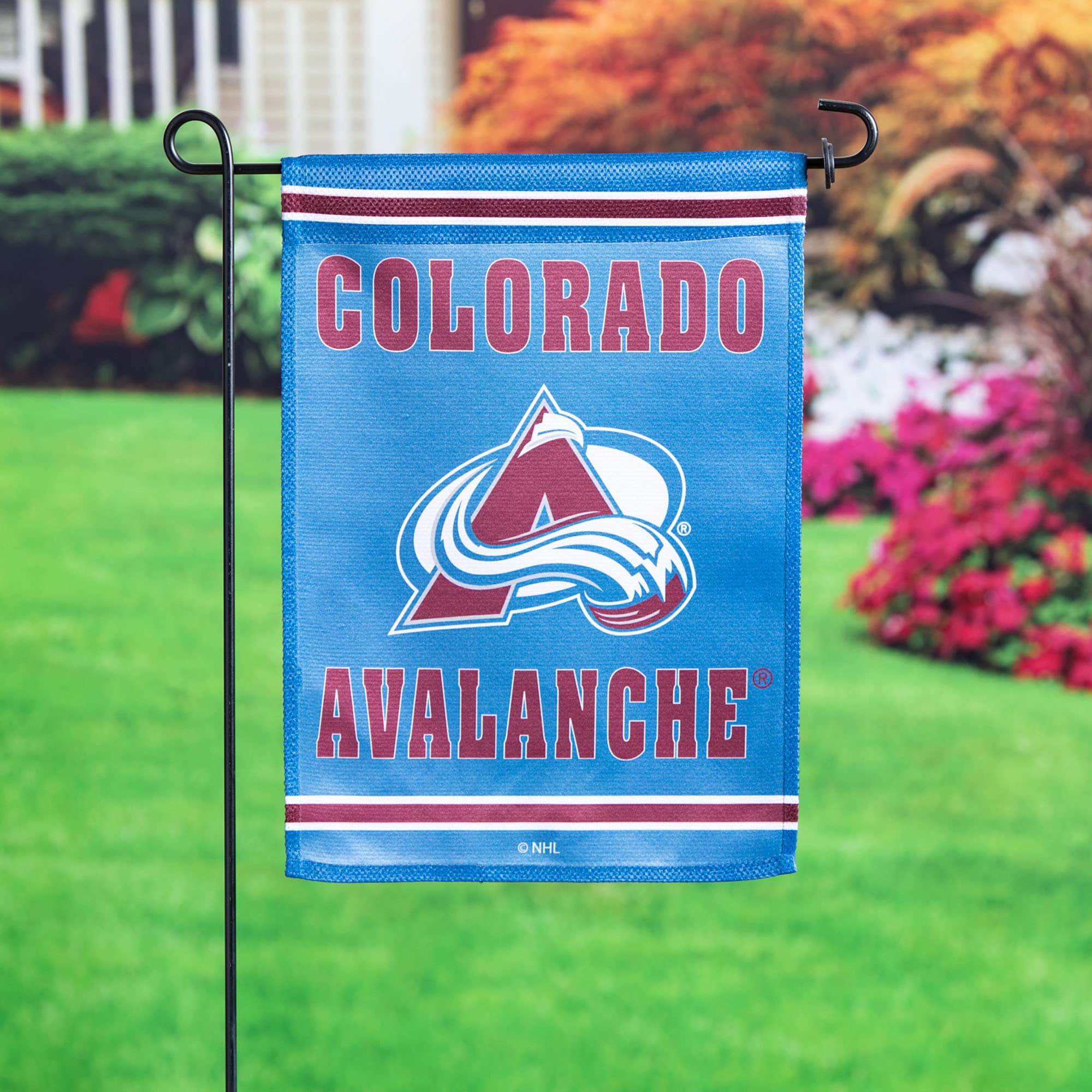 Evergreen Enterprises Colorado Avalanche 12.5" x 18" Double Sided Embossed Suede Garden Flag ...