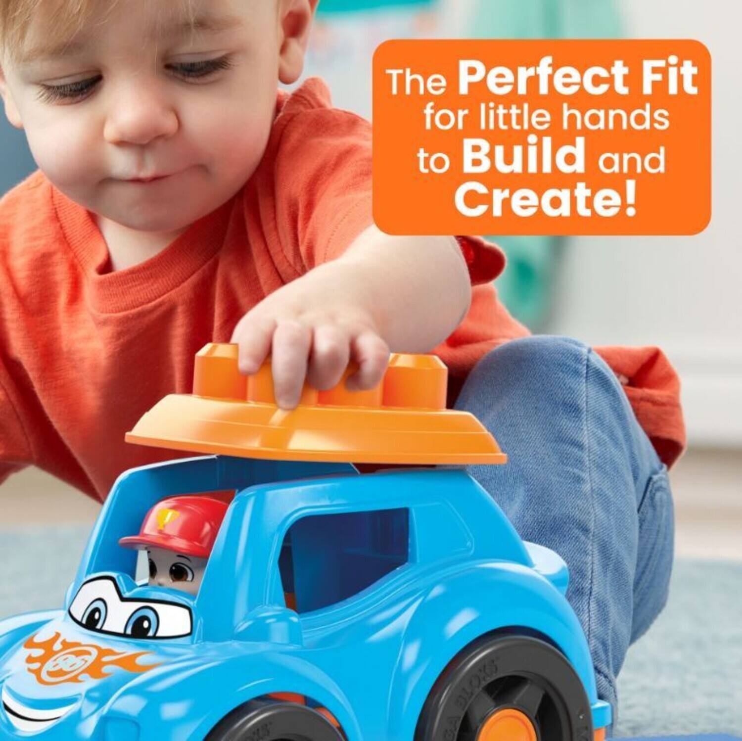 Mega Bloks First Builders Block Buddies Ricky Race Car, 6 Piece Toddler ...