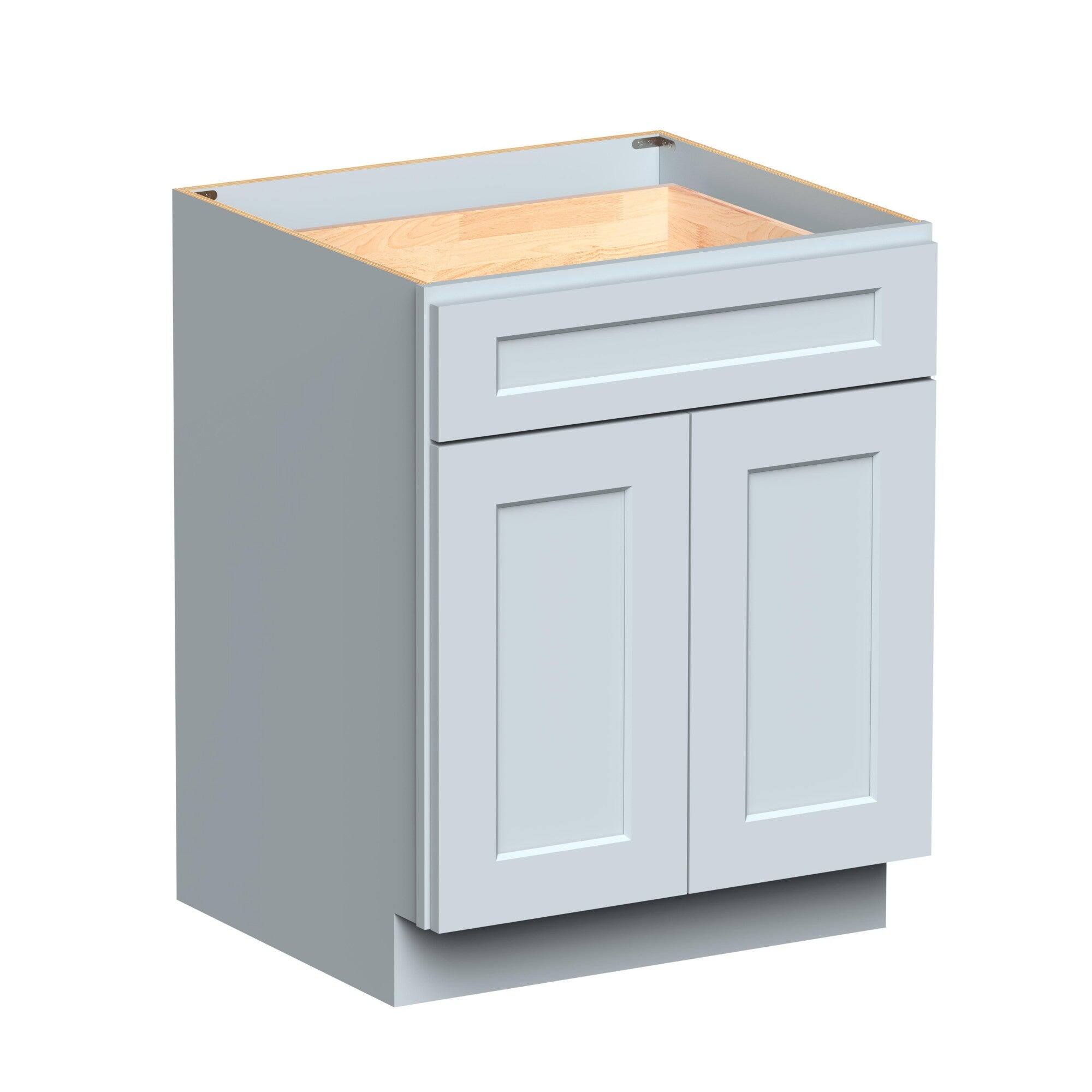 Boyel Living 27in.W BASE CABINET Fully assembled Cabinet With One Rubberwood Drawer and Two MDF ...
