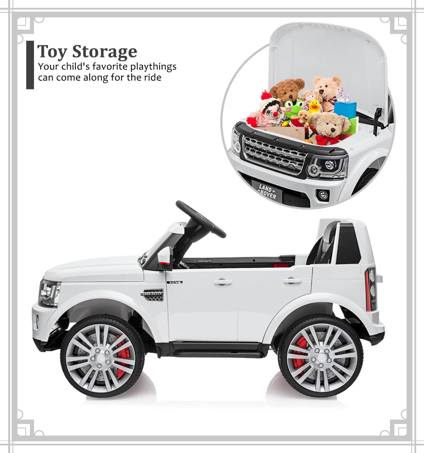 Jojoka Licensed Land Rover Kids Ride On Truck with Parent Remote ...
