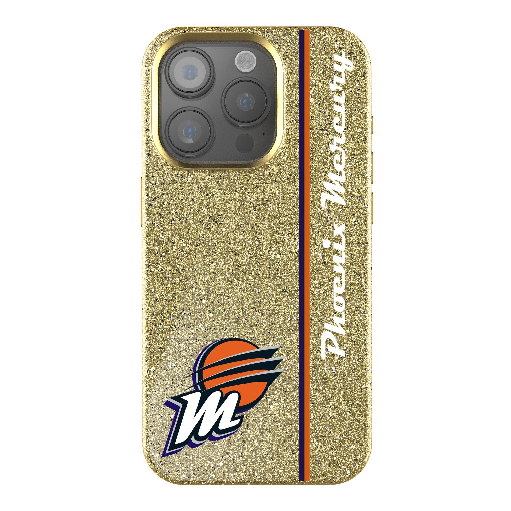 Keyscaper WNBA Phoenix Mercury Sidebar Bling iPhone Case 16 Gold ...