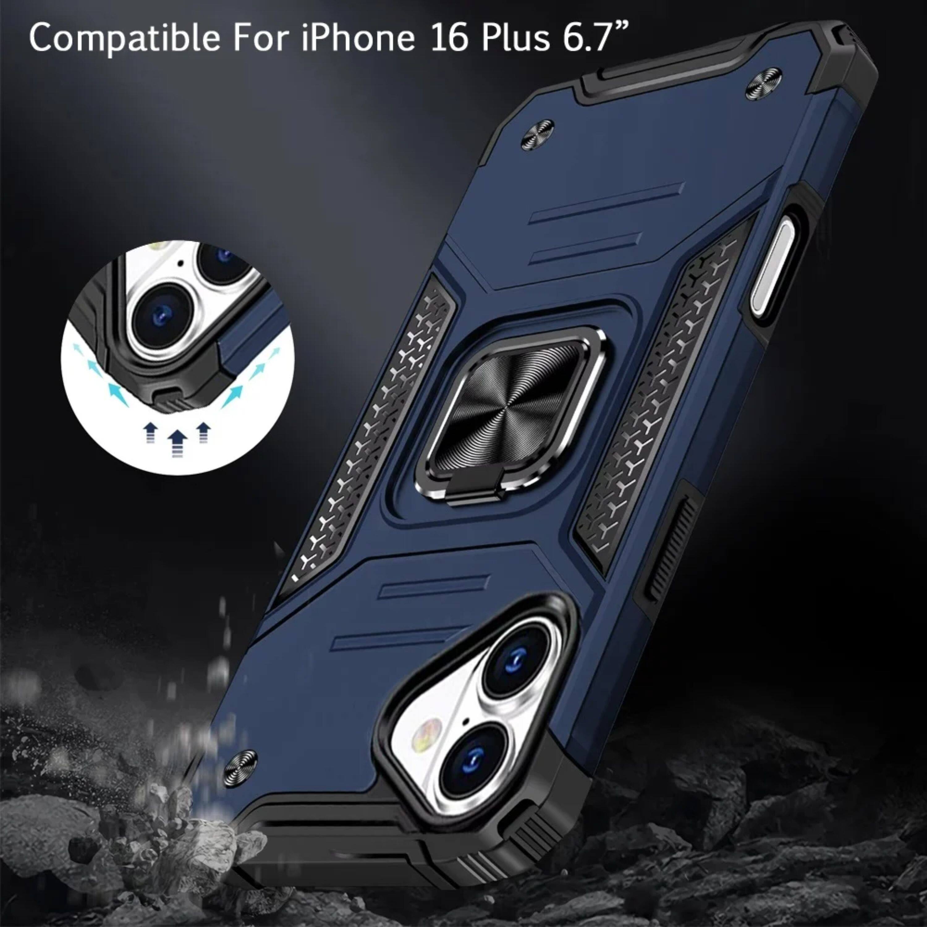 Kitcheniva Shockproof Rugged Magnetic Stand Phone Case With Tempered ...