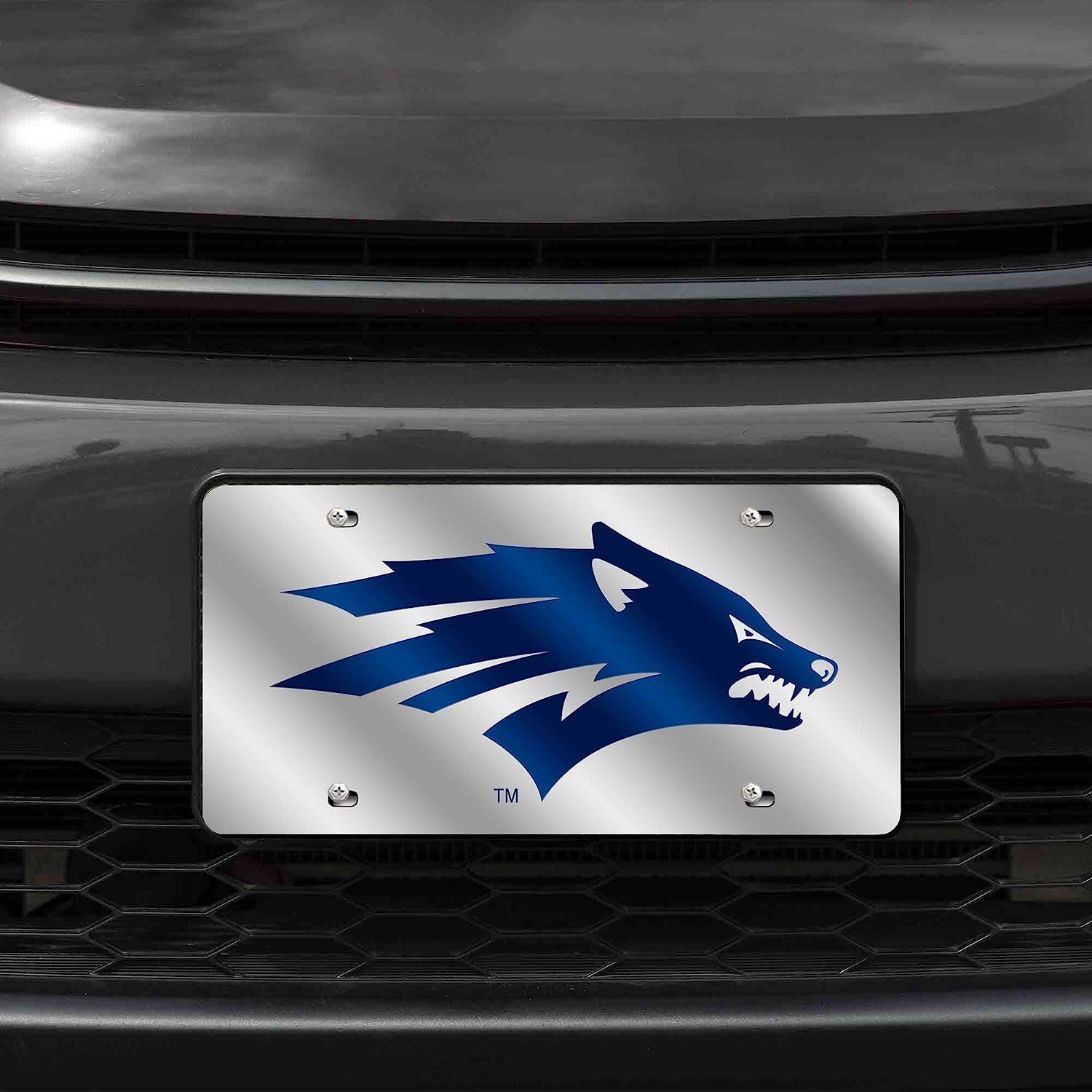 Rico Industries Nevada Reno Wolf Pack Mirrored Laser Cut License Plate Laser Tag Multi LZS430201 ...