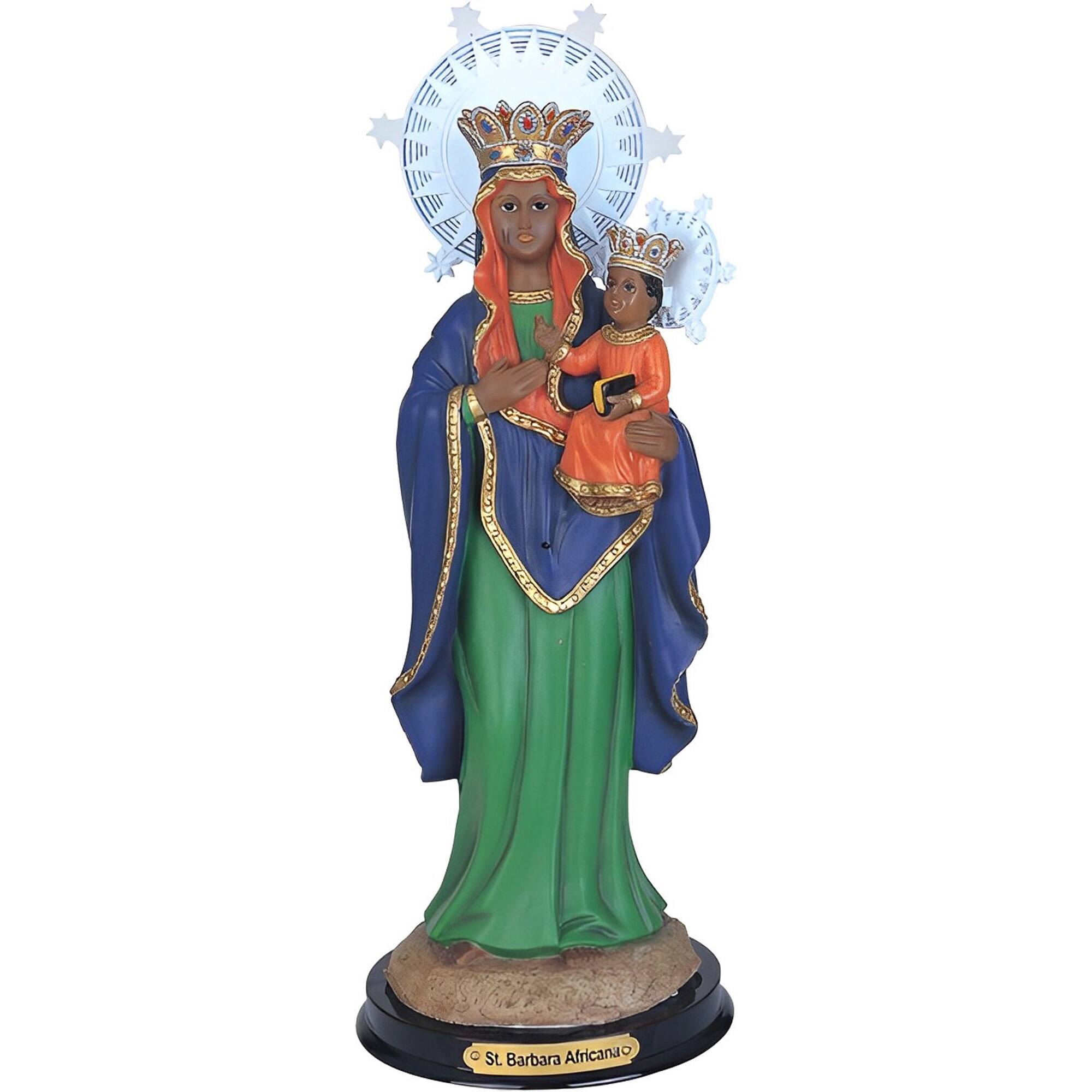 FC Design 12"H Saint Barbara Africana Holy Figurine Statue Office Desk ...