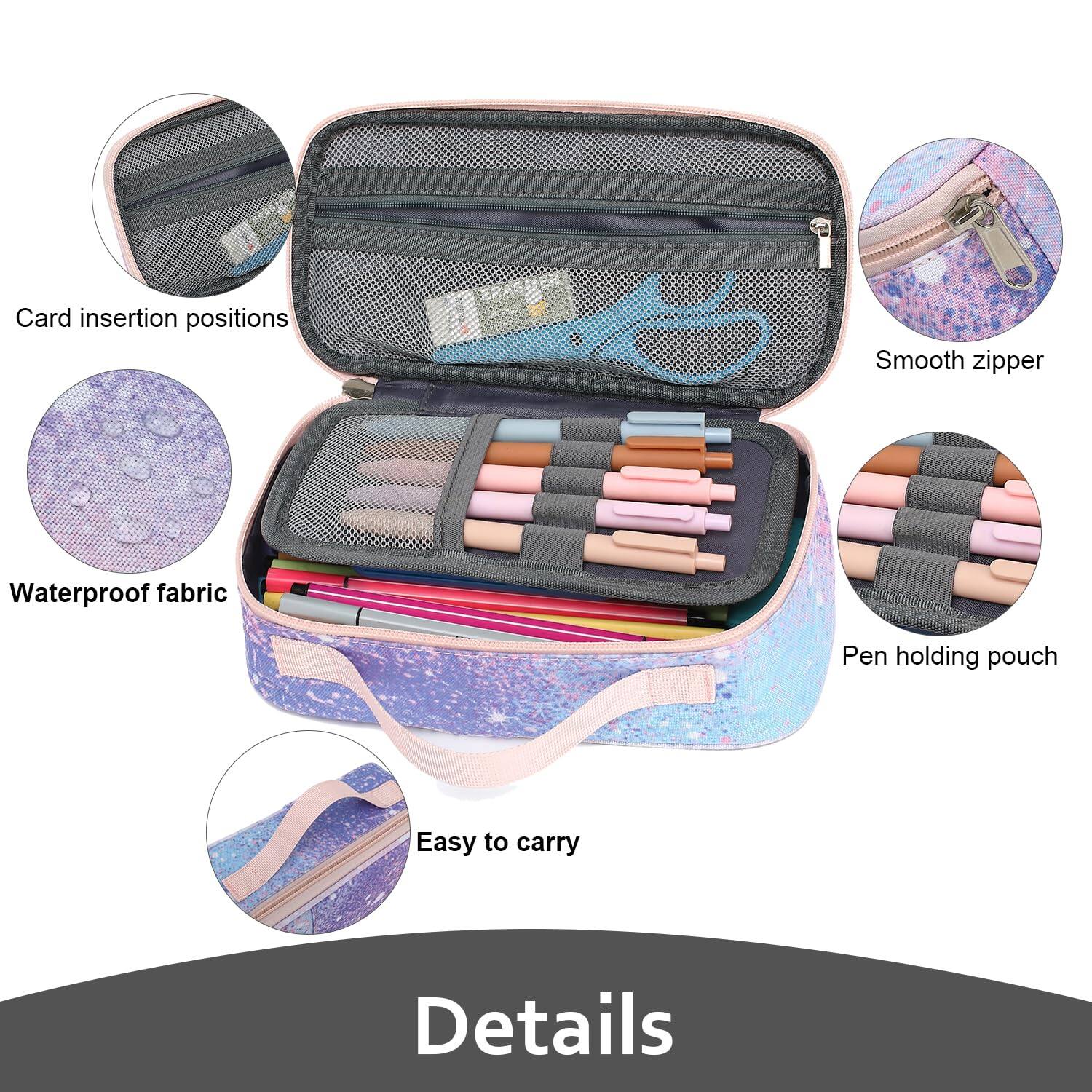 Paradigms Interiors Large Capacity Pencil Case slot Pouch Durable Box ...