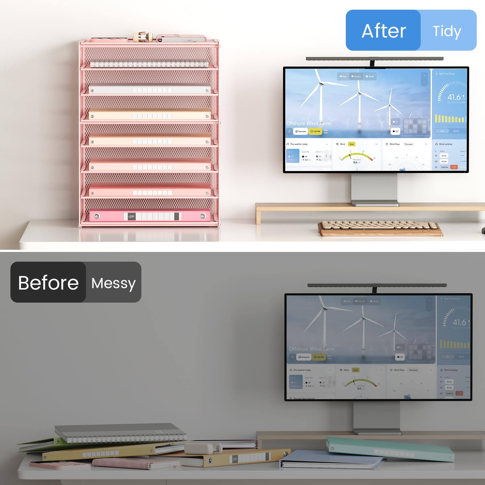 Dapper Styles 8 tier Letter Tray Desk Paper Organizer Mesh File Sorter ...