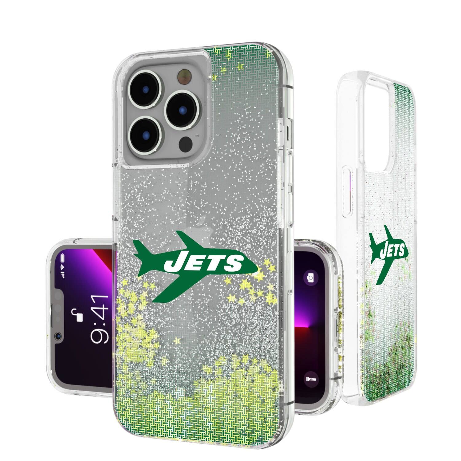 Keyscaper NFL New York Jets Linen Logo iPhone Glitter Case 16 Pro Max ...
