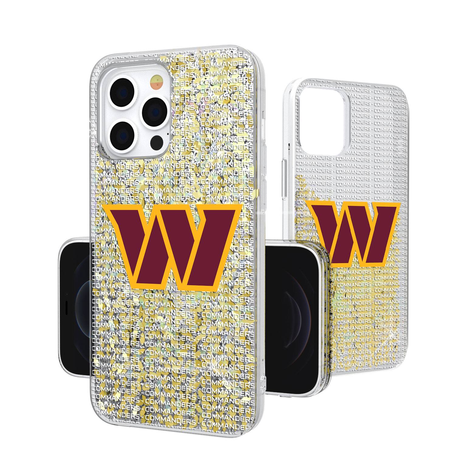 Keyscaper NFL Washington Commanders iPhone Text Backdrop Design Glitter ...