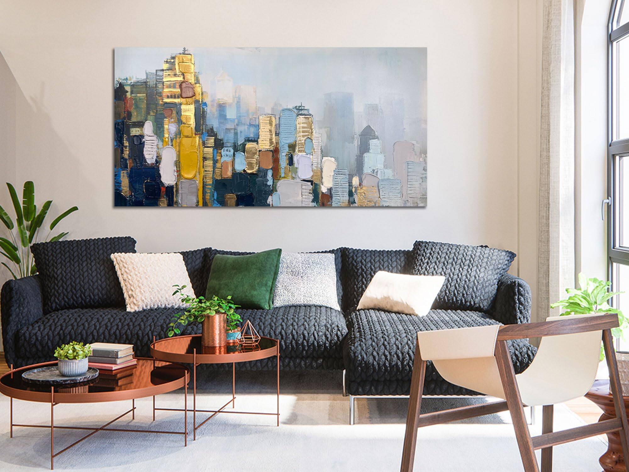 ThinkLink Electronic Wall Art Abstract Modern 100" x 50" for Living ...