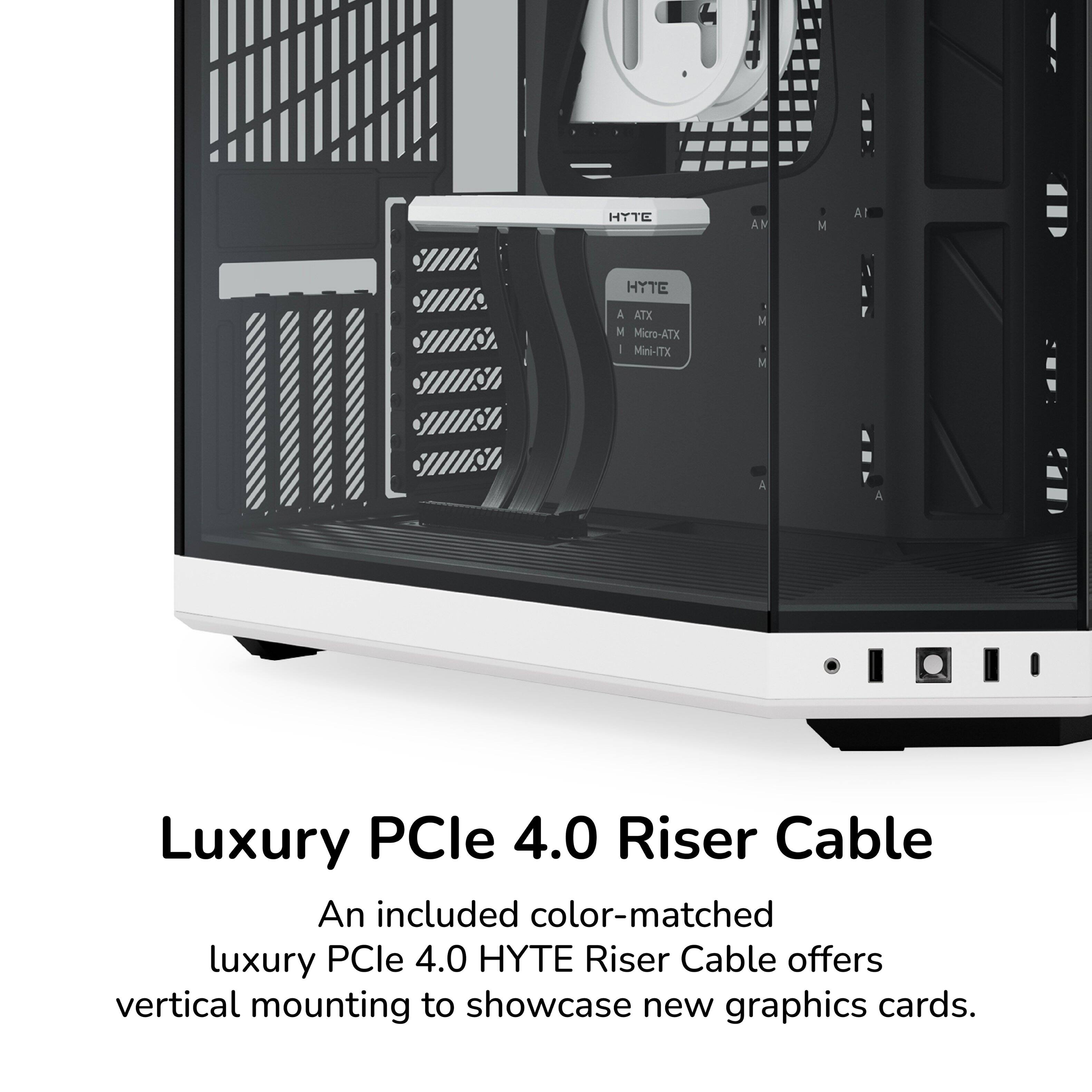 HYTE Y70 Mid Tower ATX Gaming PC Desktop Case with Riser Cable Black ...