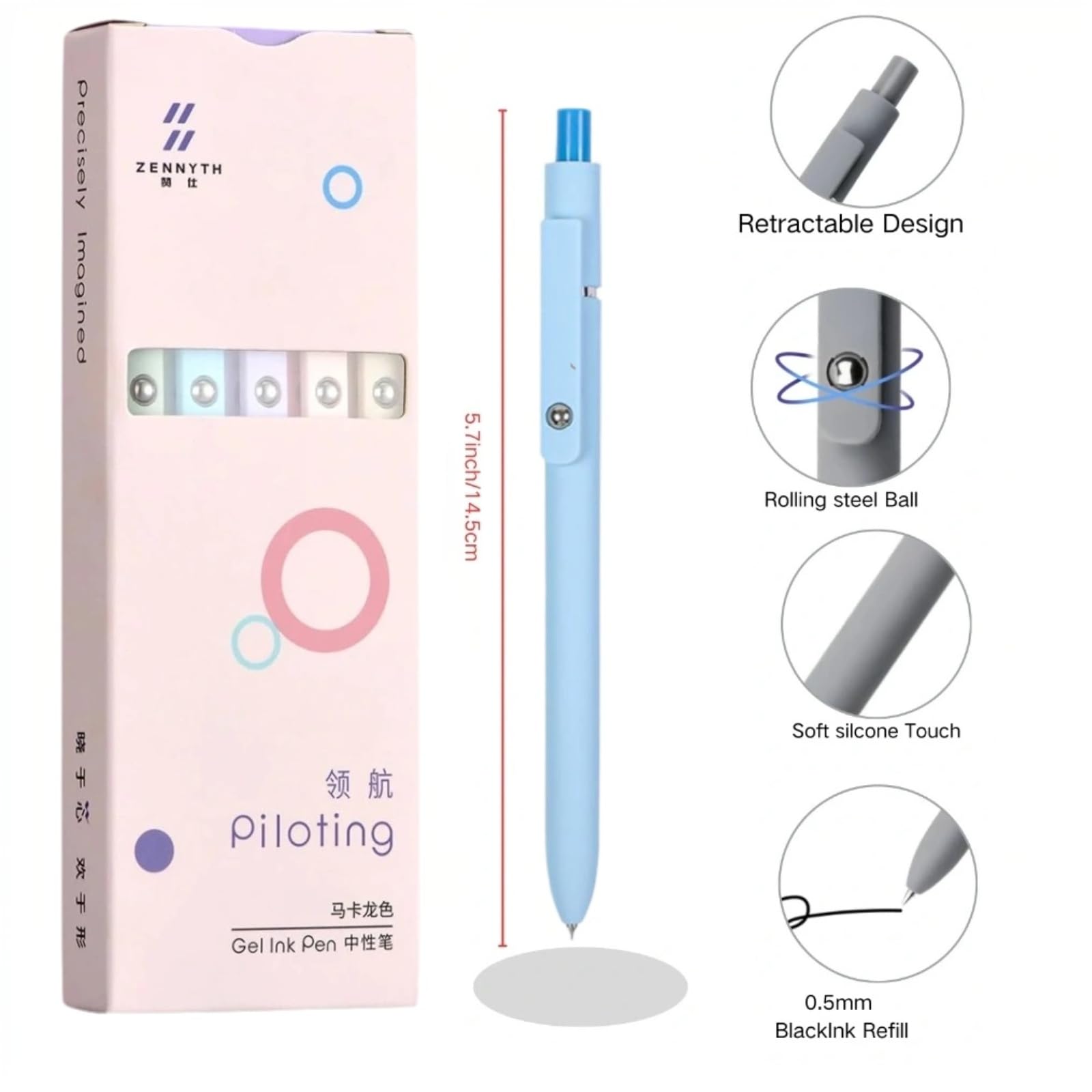 Paradigms Interiors Macaron Ink Pens For Journaling & Note taking 5 ...