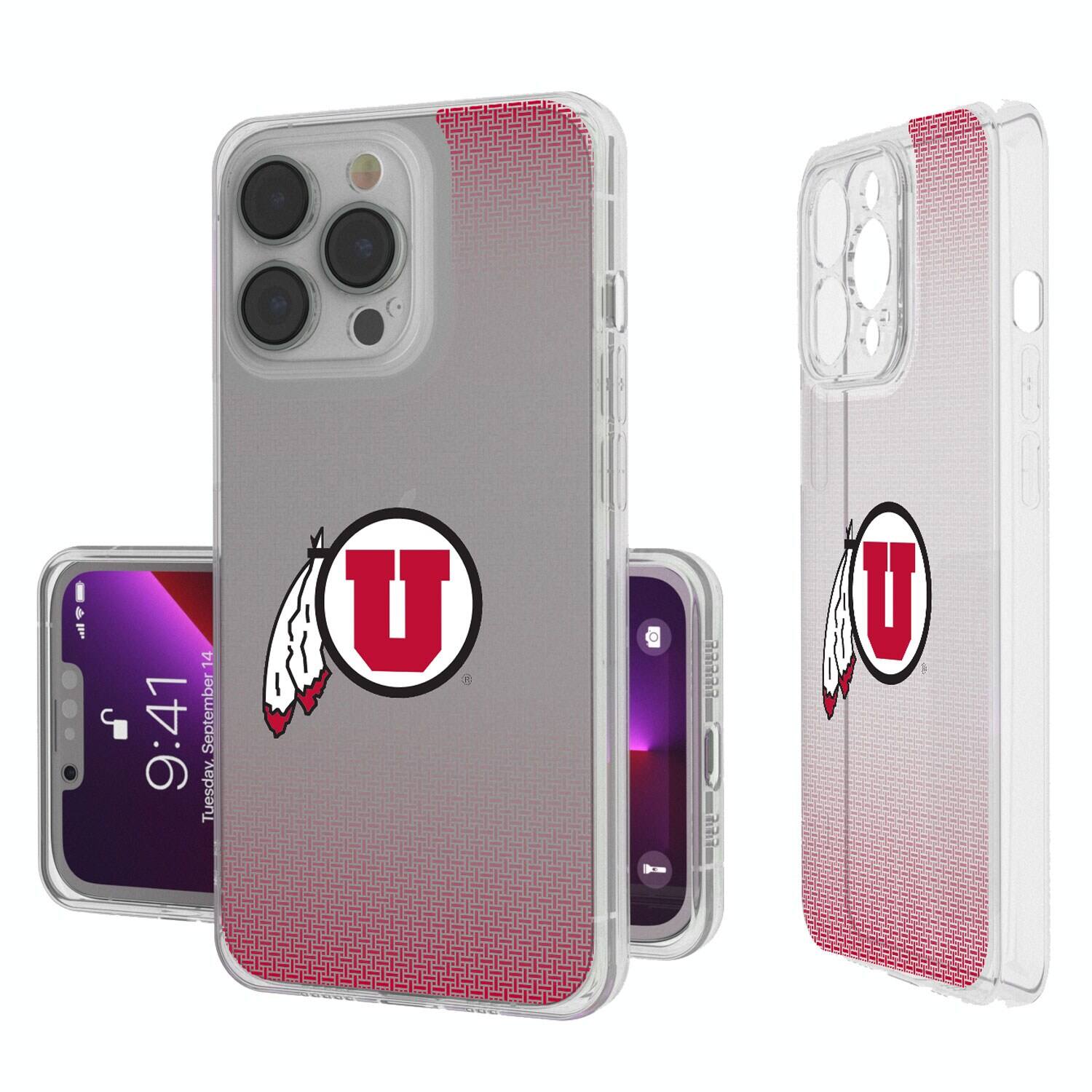 Utes Keyscaper - NCAA - Utah Linen Logo iPhone Clear - 15 Plus ...
