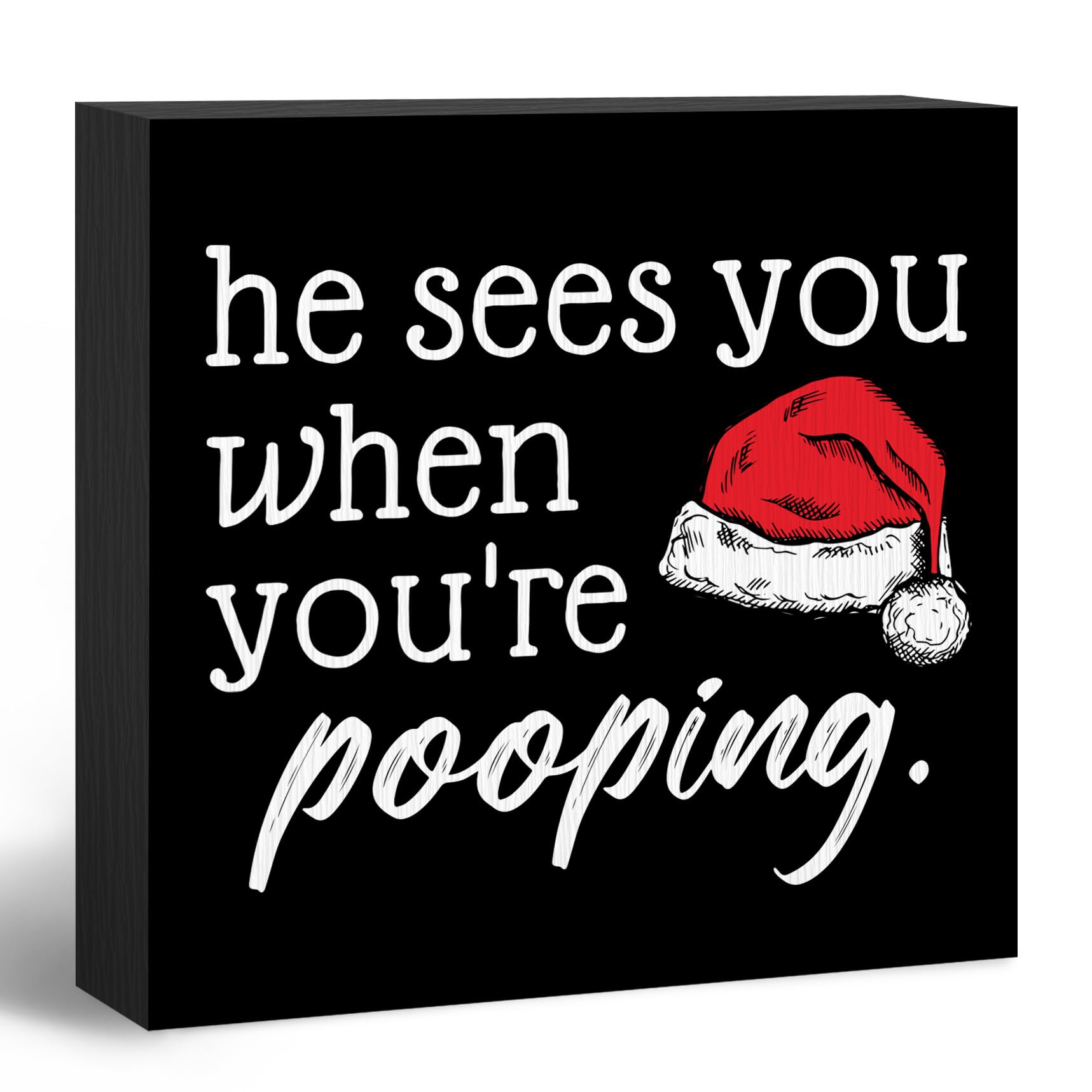 Paradigms Interiors Christmas Bathroom Decorations Funny Decor He Sees ...