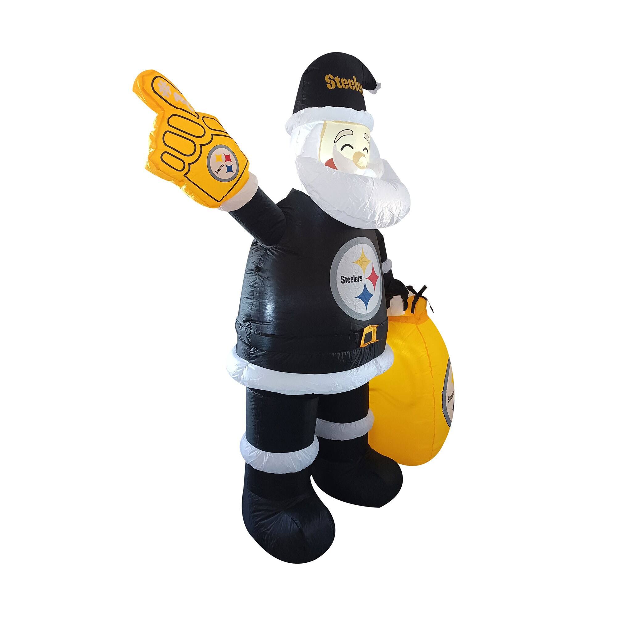 Logo Brands Pittsburgh Steelers 7' Inflatable Santa Multicolor 3886383 ...