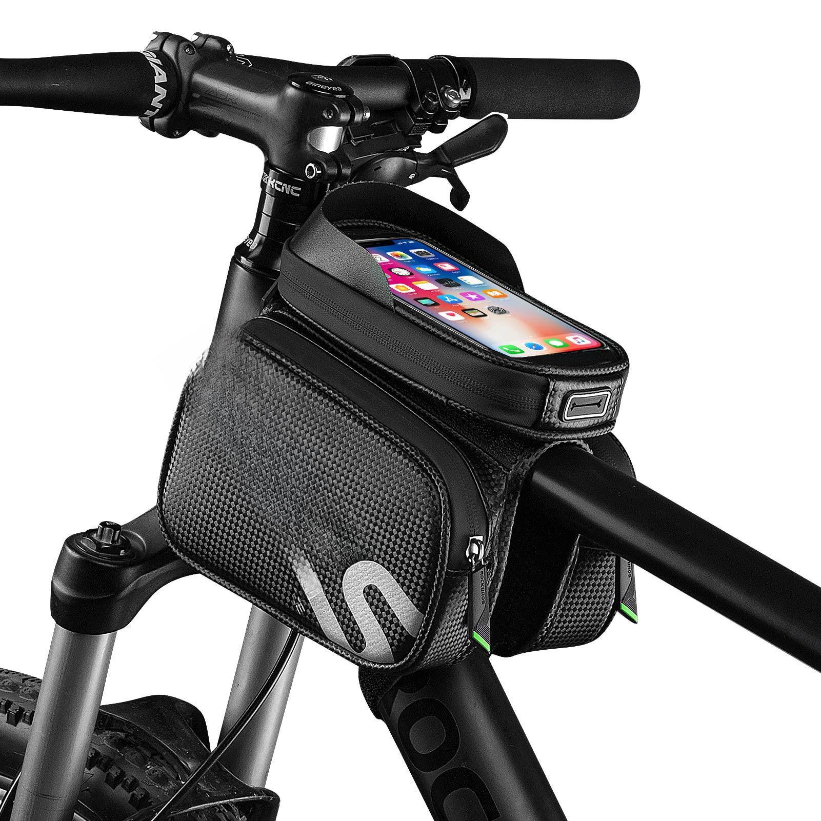 Empire DigiLabs Bike Frame Bag Waterproof Top Tube Phone Touch Screen Cell Holder Bicycle Pouch ...
