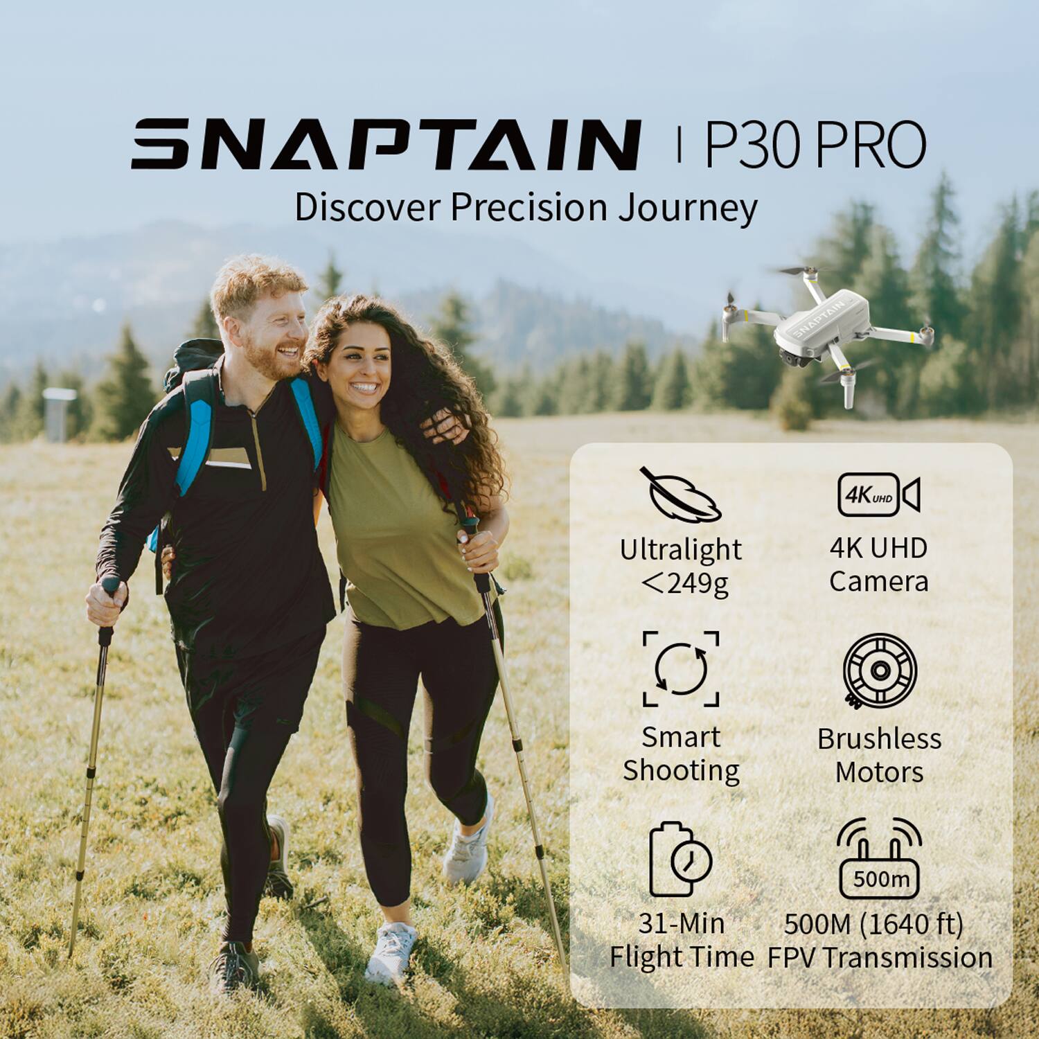 Snaptain P30 Pro 4K Camera GPS Drone and Remote Controller Gray P30 Pro - Best Buy