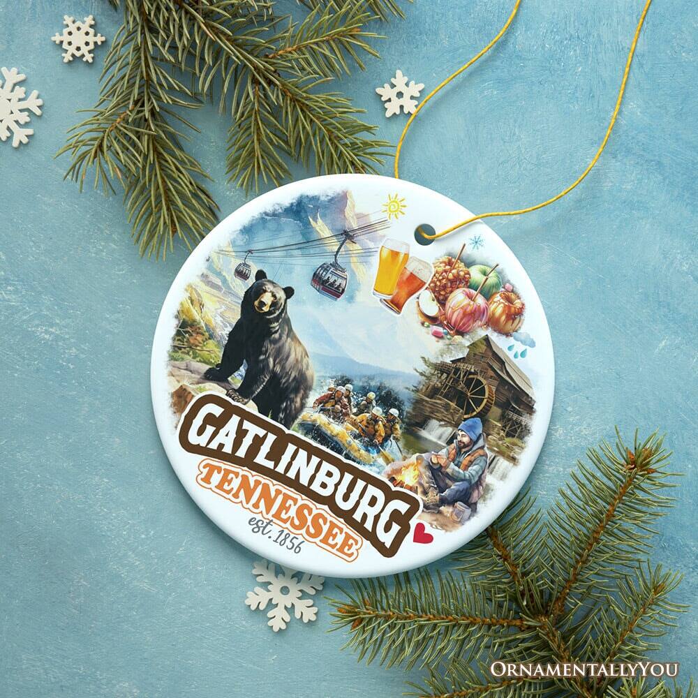 OrnamentallyYou Classic Gatlinburg Tennessee Ceramic Ornament Vintage ...